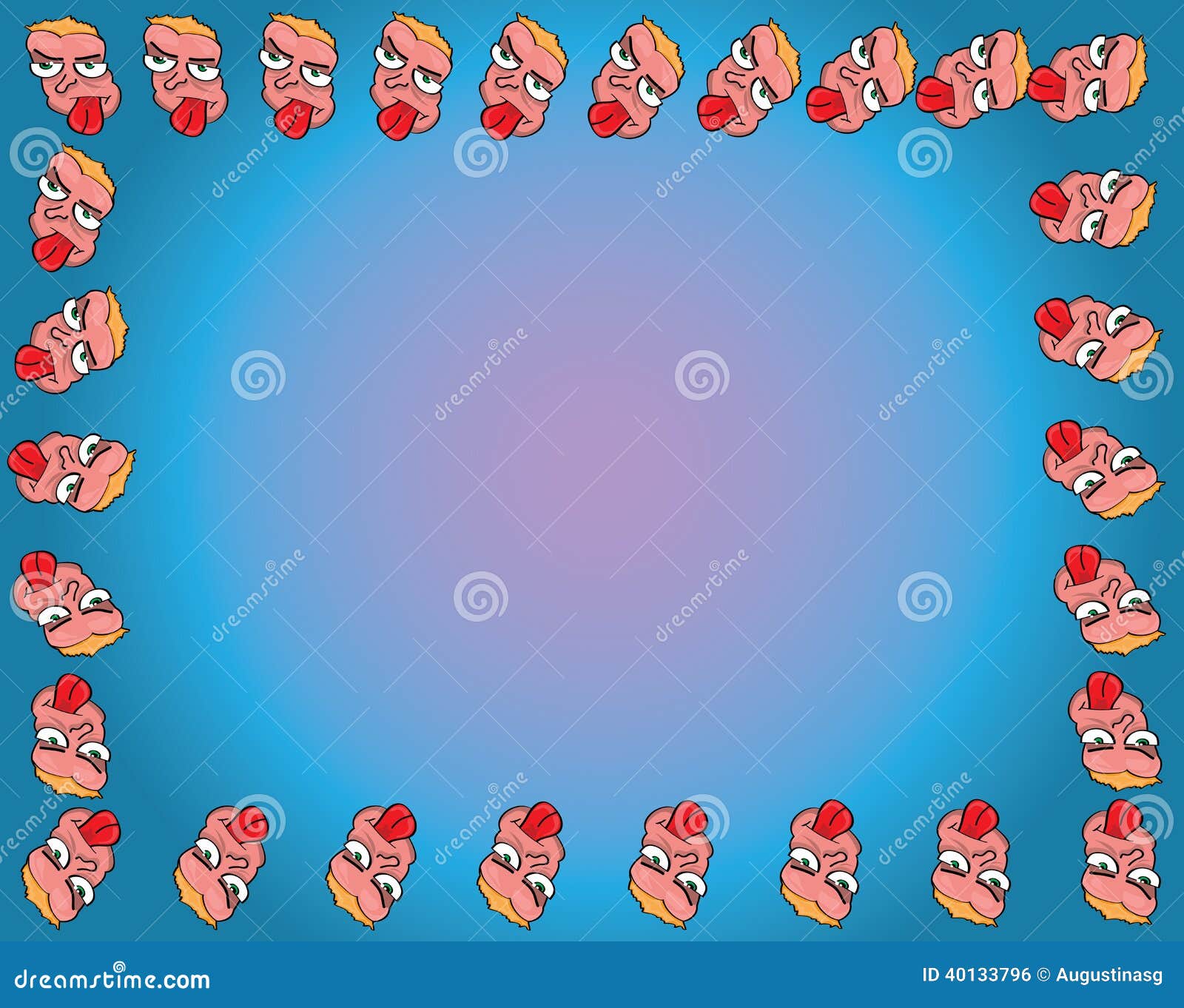 Cartoon face frame stock illustration. Illustration of cartoon - 40133796