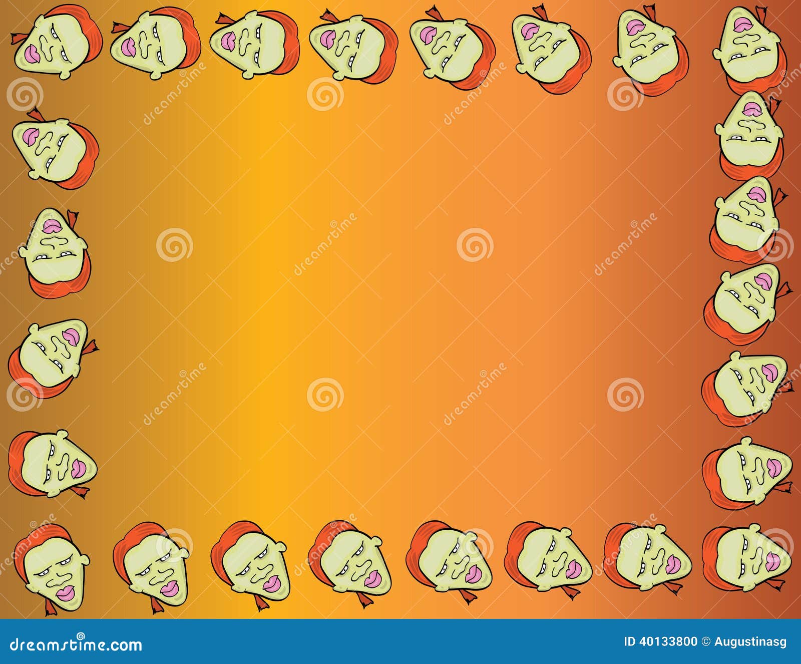 Cartoon face frame stock illustration. Illustration of women - 40133800