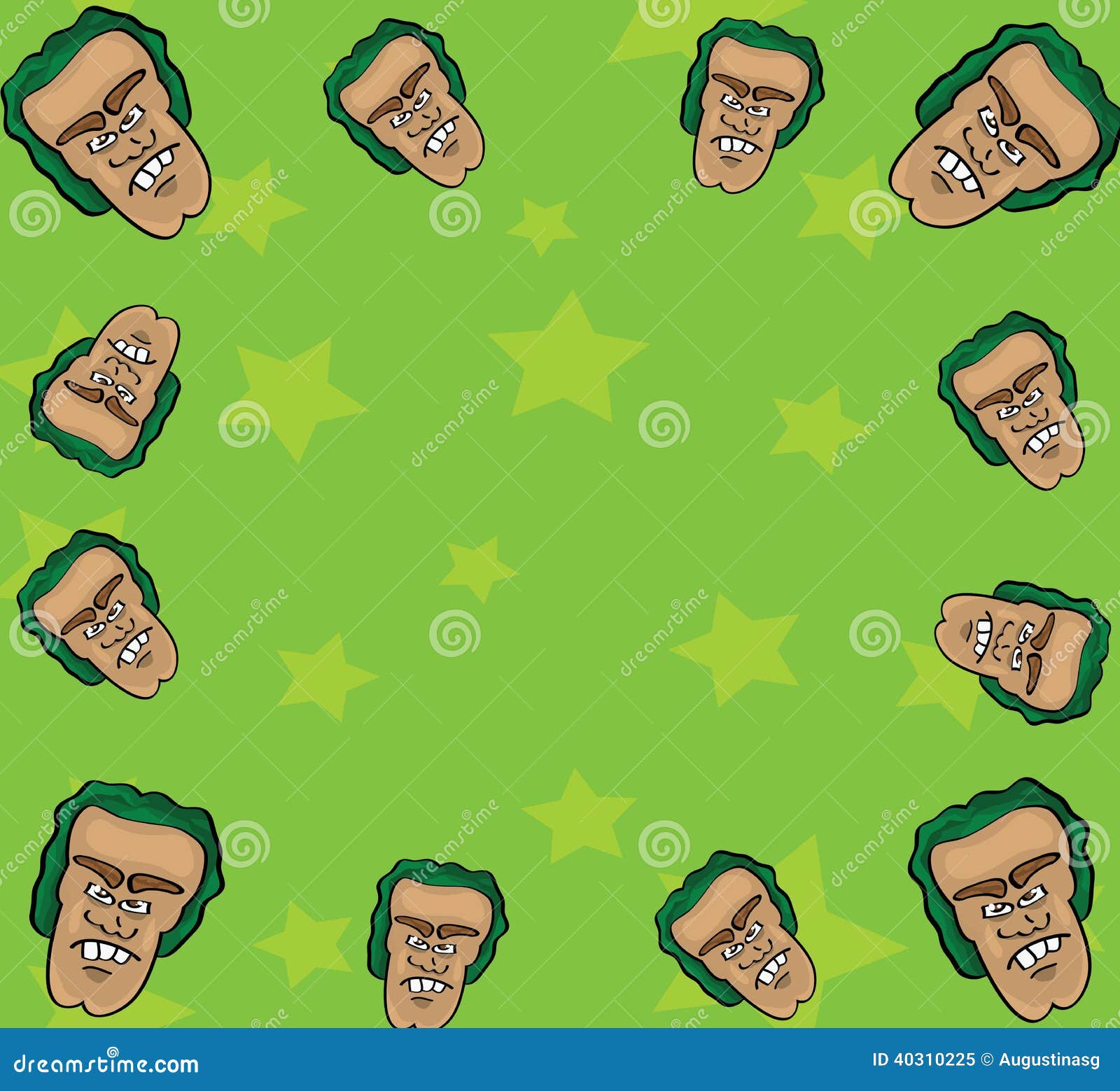 Cartoon face frame stock illustration. Illustration of wide - 40310225
