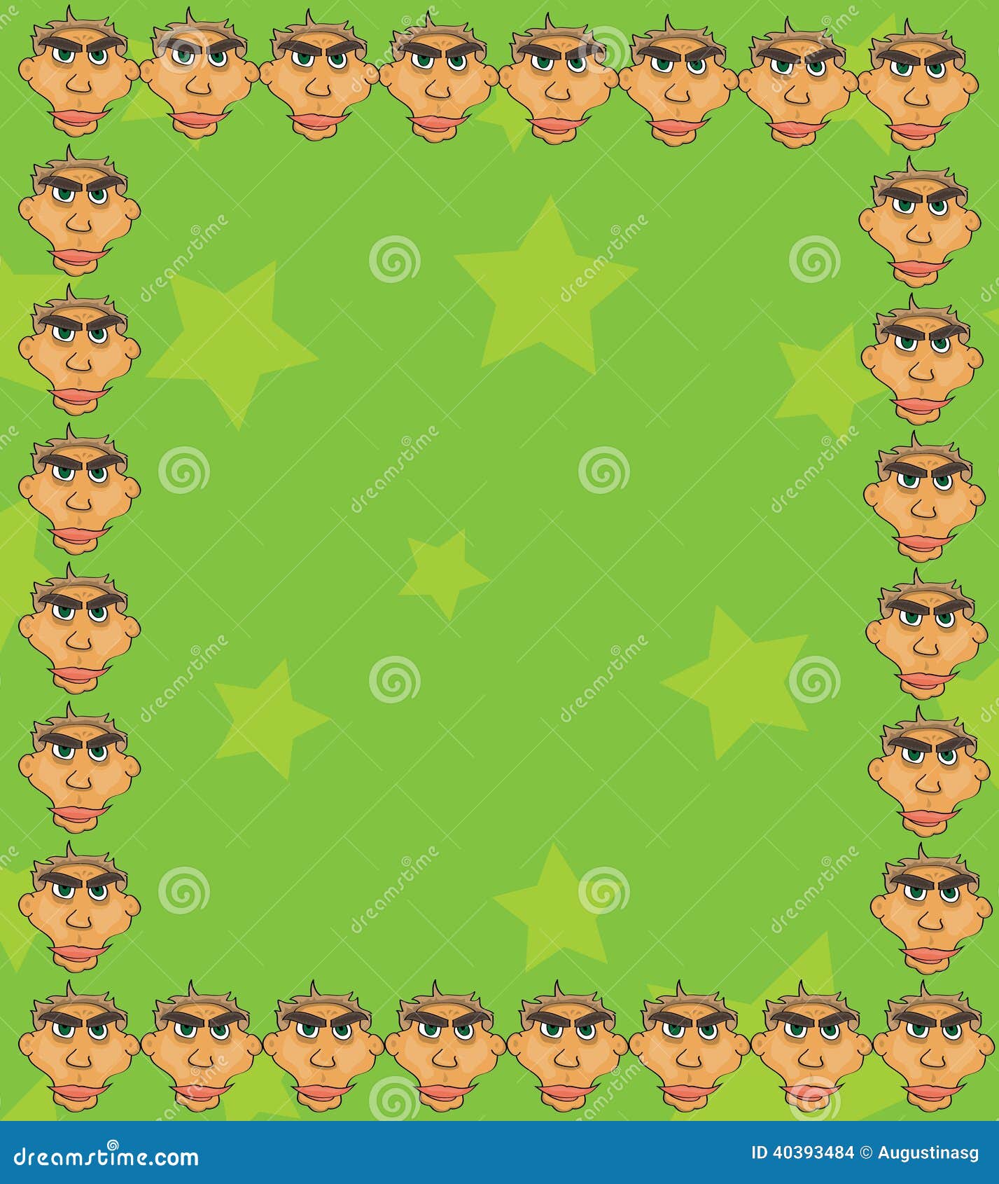 Cartoon face frame stock illustration. Illustration of laugh - 40393484