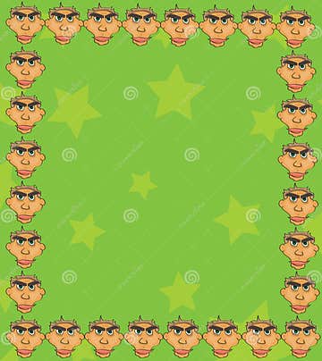 Cartoon face frame stock illustration. Illustration of laugh - 40393484