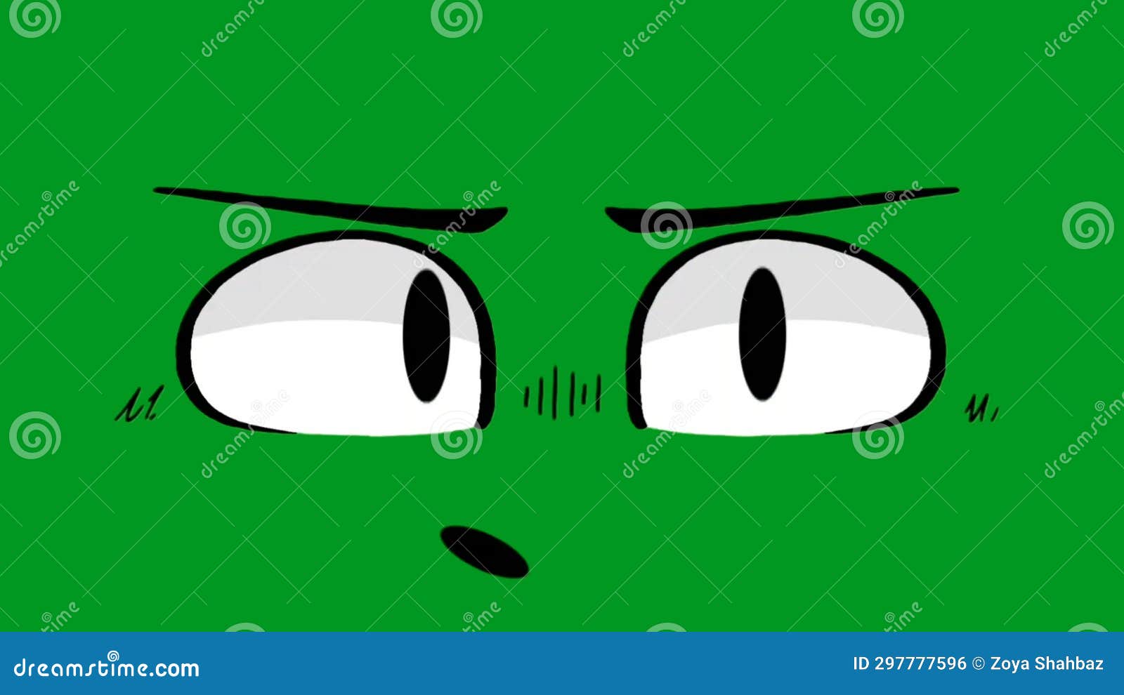 Cartoon Face Animated Green Screen 4k Video Stock Footage - Video of ...