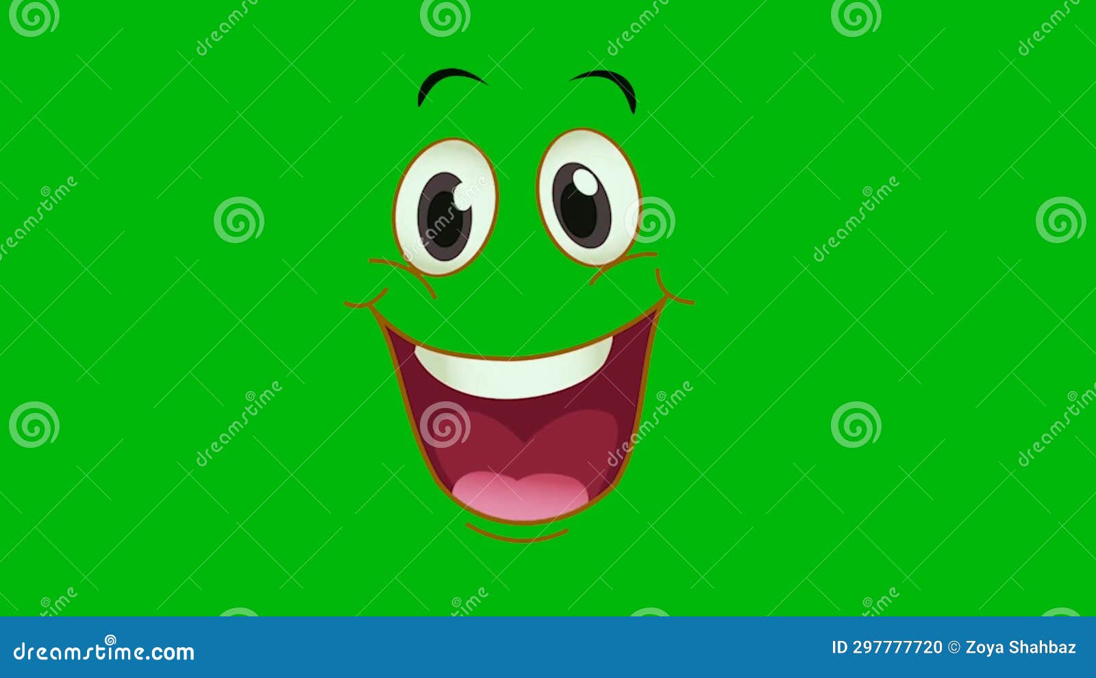 Cartoon Face Animation Green Screen 4k Video Stock Footage - Video of ...