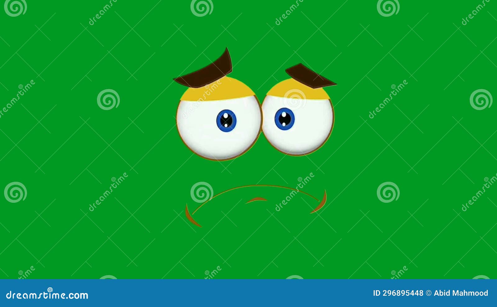 Cartoon Face High Quality Green Screen 4k Bacground Stock Footage ...
