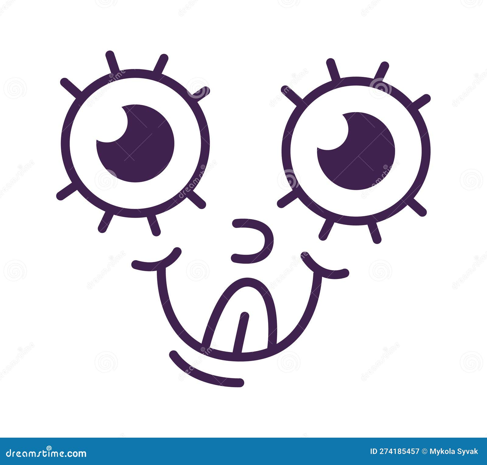 Cartoon Face Icon stock vector. Illustration of vector - 274185457