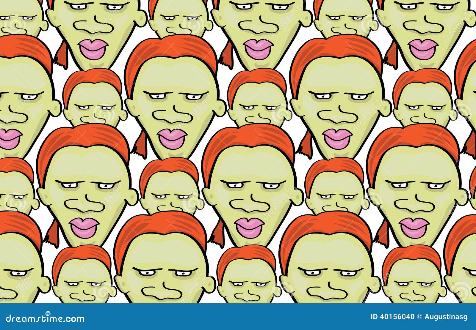 Cartoon face pattern stock illustration. Illustration of clip - 40156040