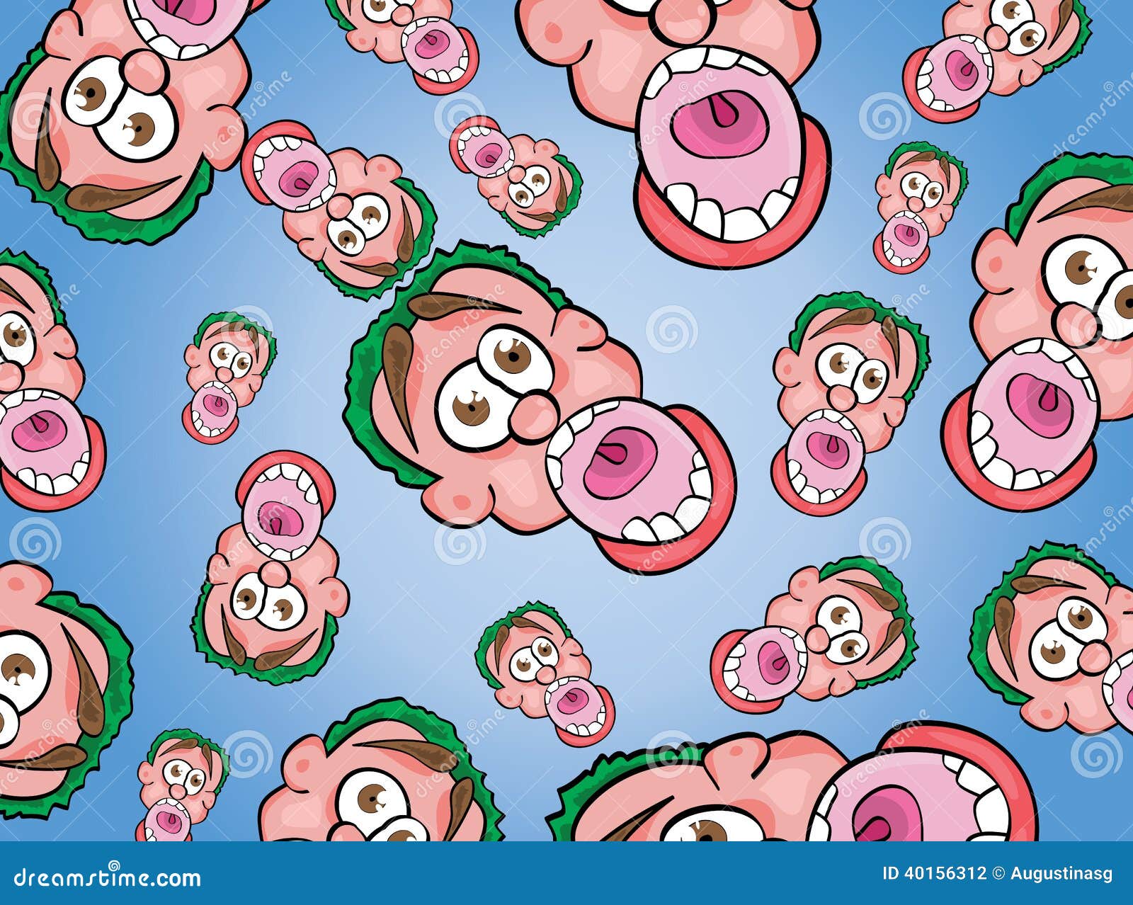 Cartoon Face Pattern Stock Illustration | CartoonDealer.com #40156312