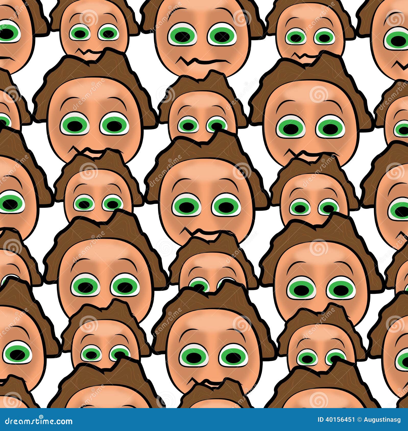 Cartoon face pattern stock illustration. Illustration of period - 40156451