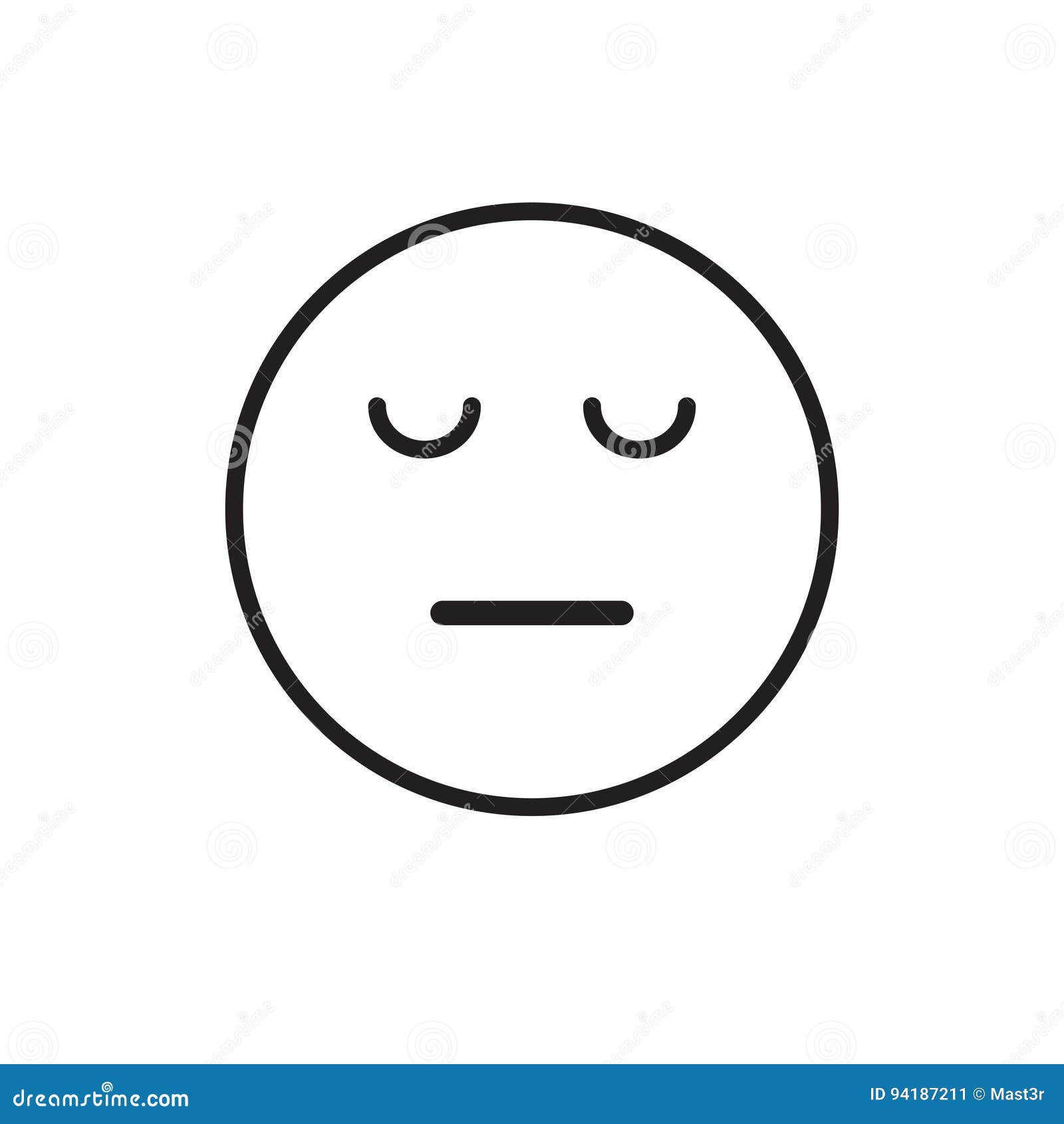 Cartoon Face Sad Negative People Emotion Icon Stock Vector ...