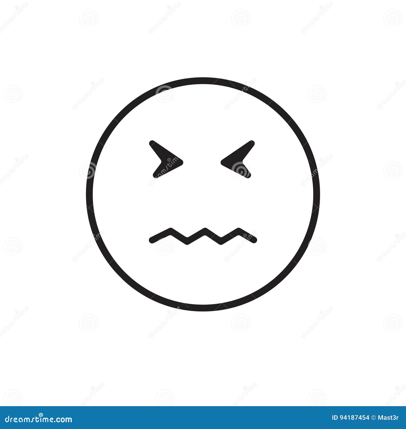 Cartoon Face Sad Negative People Emotion Icon Stock Vector ...