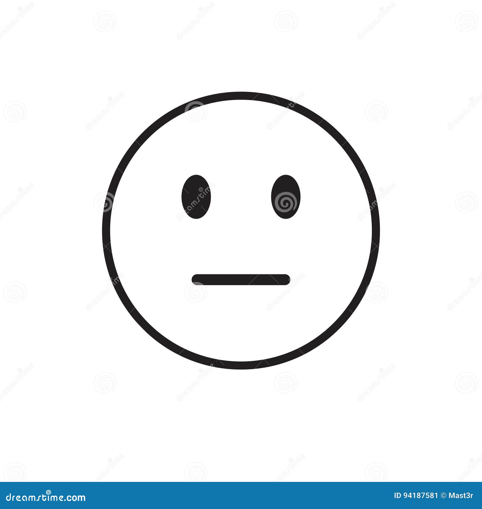 Cartoon Face Sad Negative People Emotion Icon Stock Vector ...