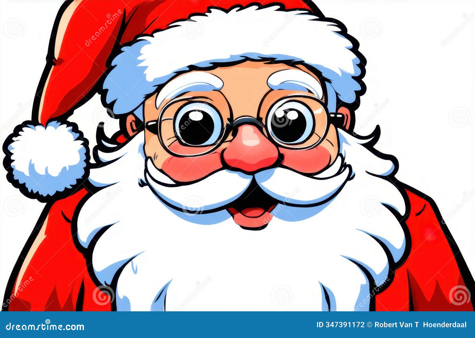 Cartoon Face of Santa Claus at 28-11-2024 Stock Illustration ...