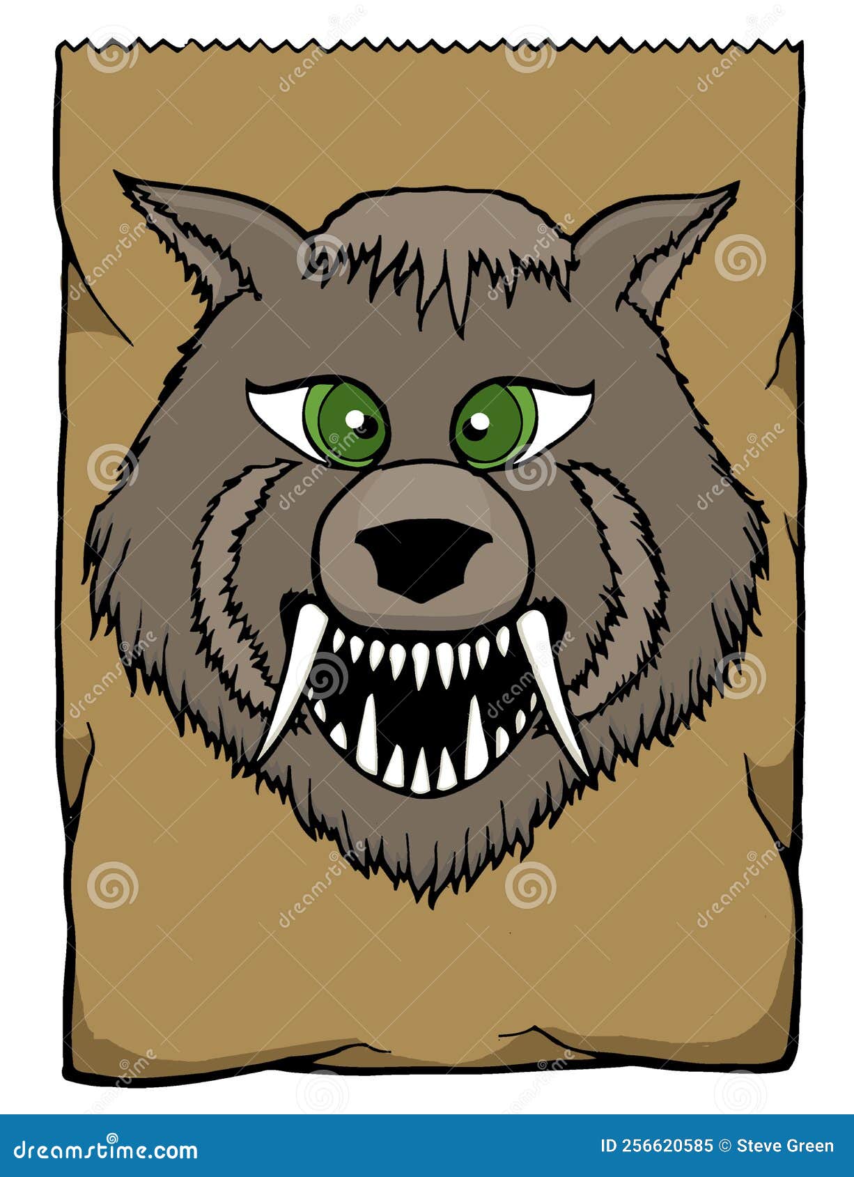 Werewolf Face. Vector Illustration With Simple Gradients ...