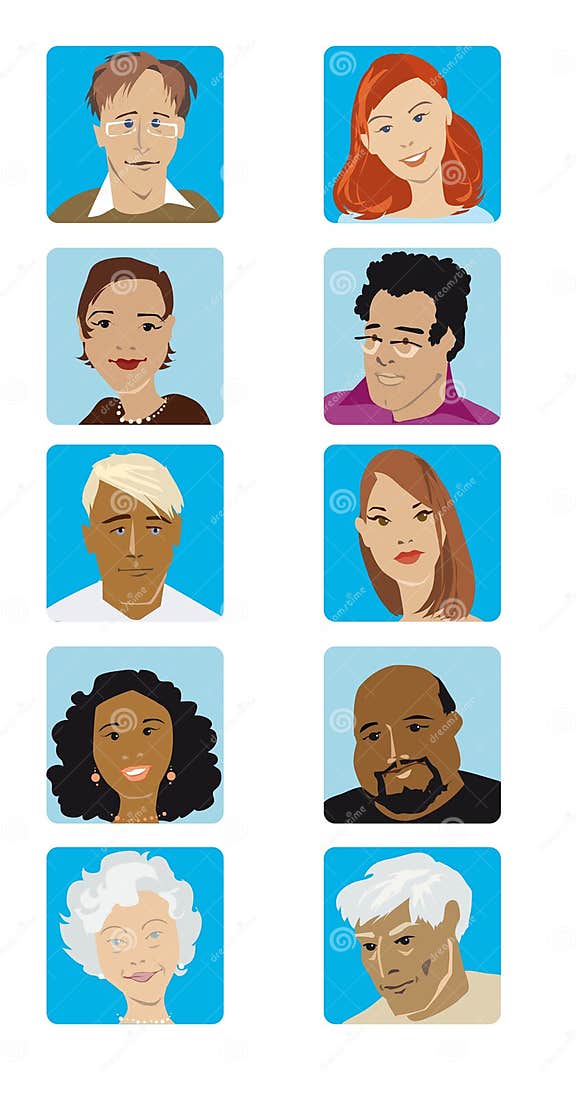 Cartoon Faces Collection stock vector. Illustration of face - 5424271