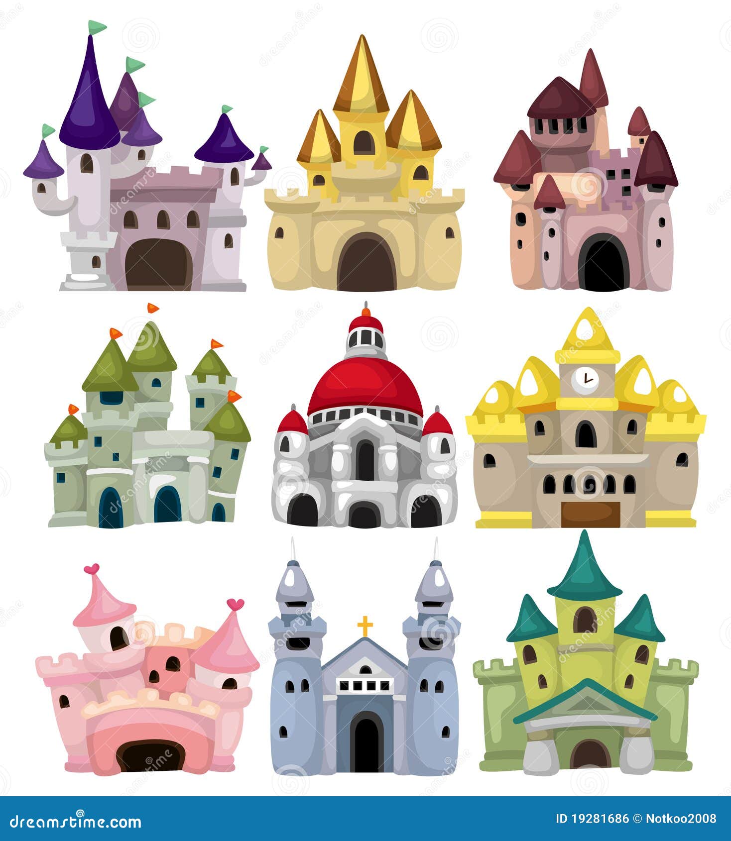 Cartoon Fairy Tale Castle Icon Stock Vector - Illustration of fairytale ...