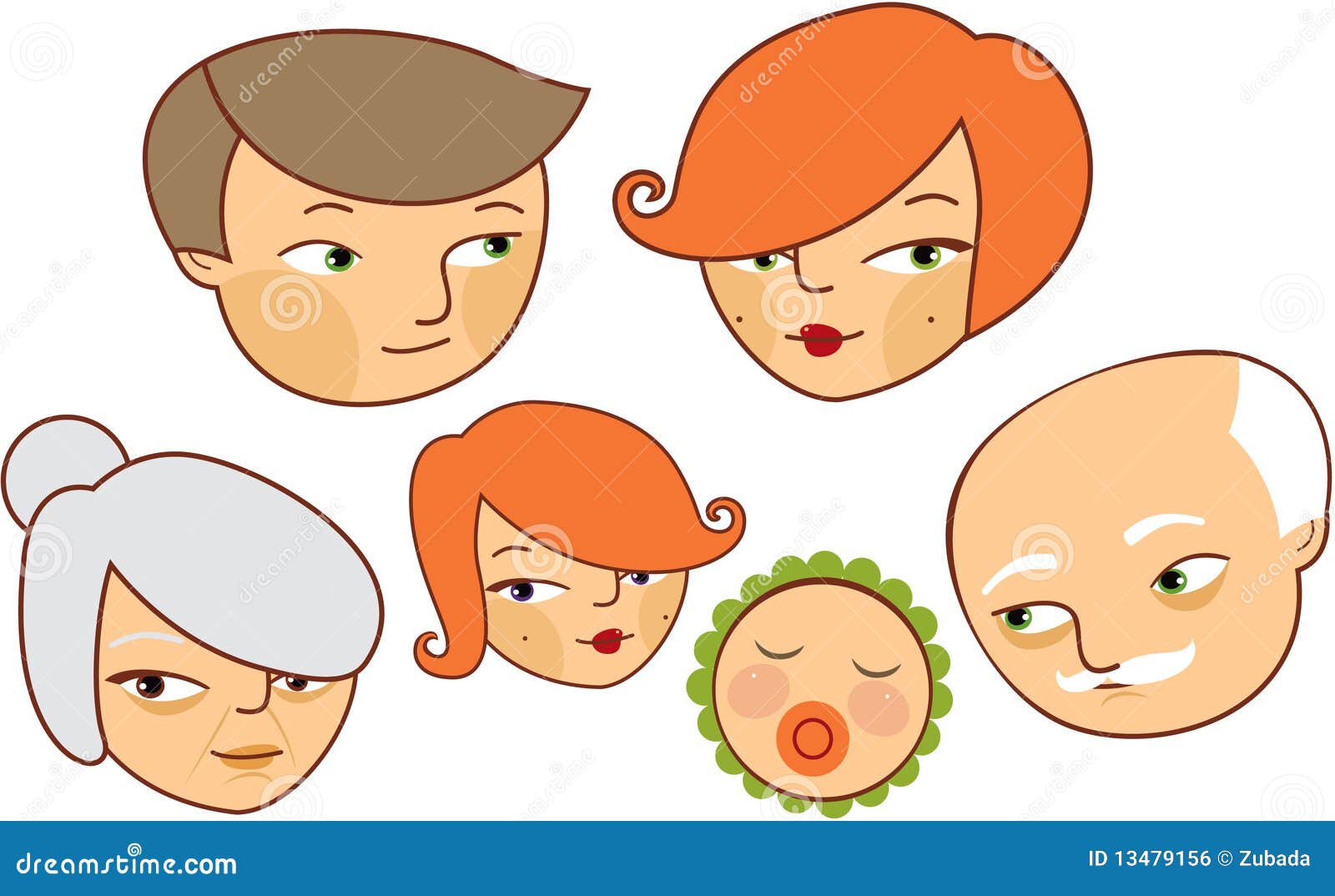 Cartoon Family Royalty Free Stock Image - Image: 13479156