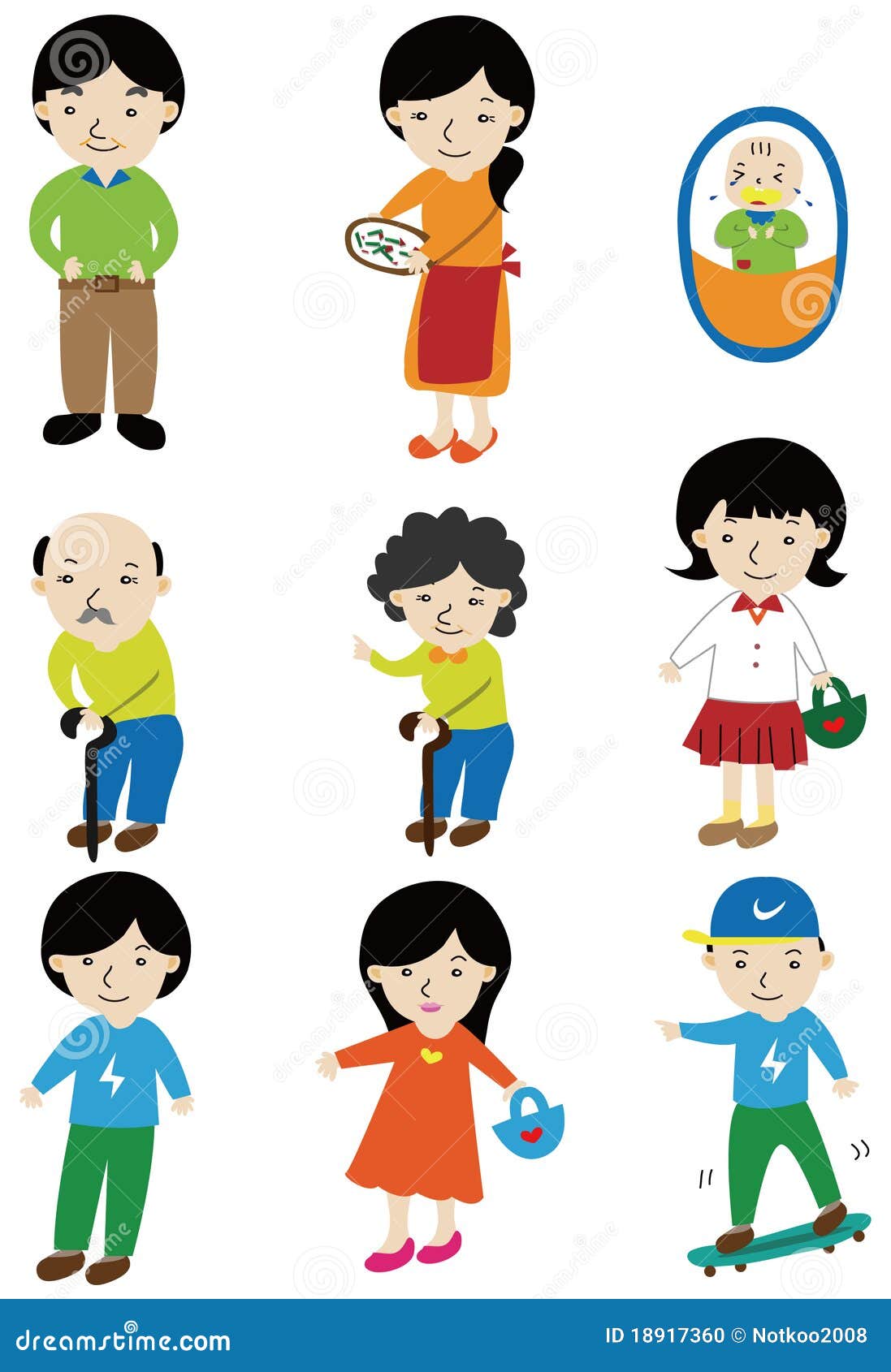 Cartoon family icon stock vector. Illustration of female - 18917360