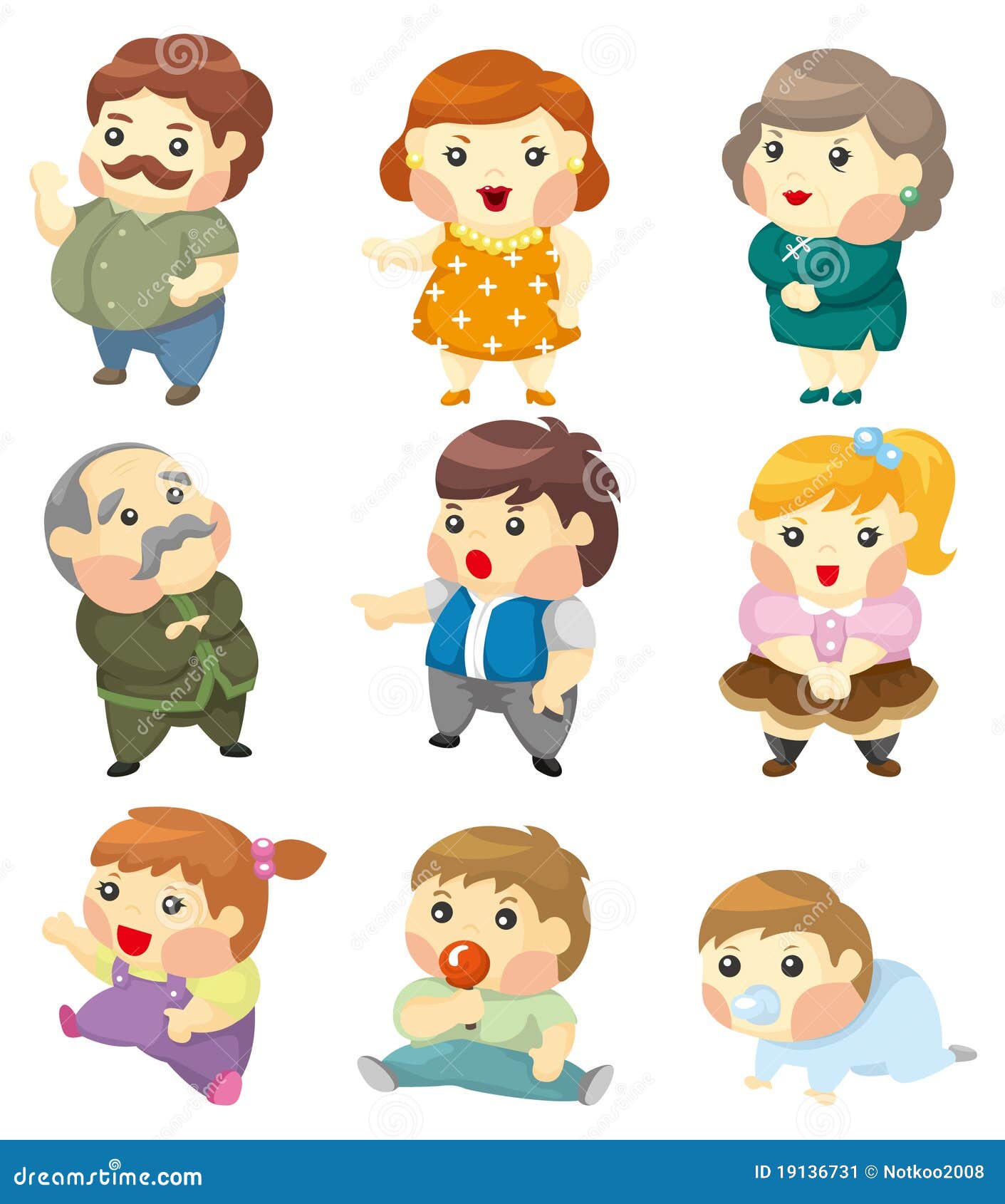 Cartoon family icon stock vector. Illustration of family - 19136731