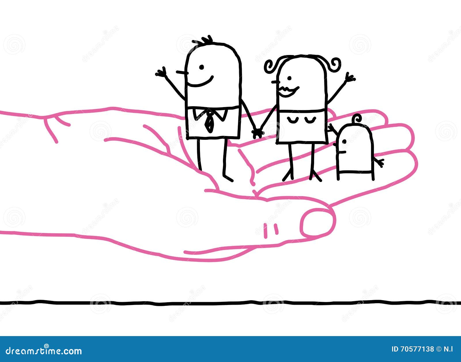 Cartoon family - kindness stock vector. Illustration of human - 70577138