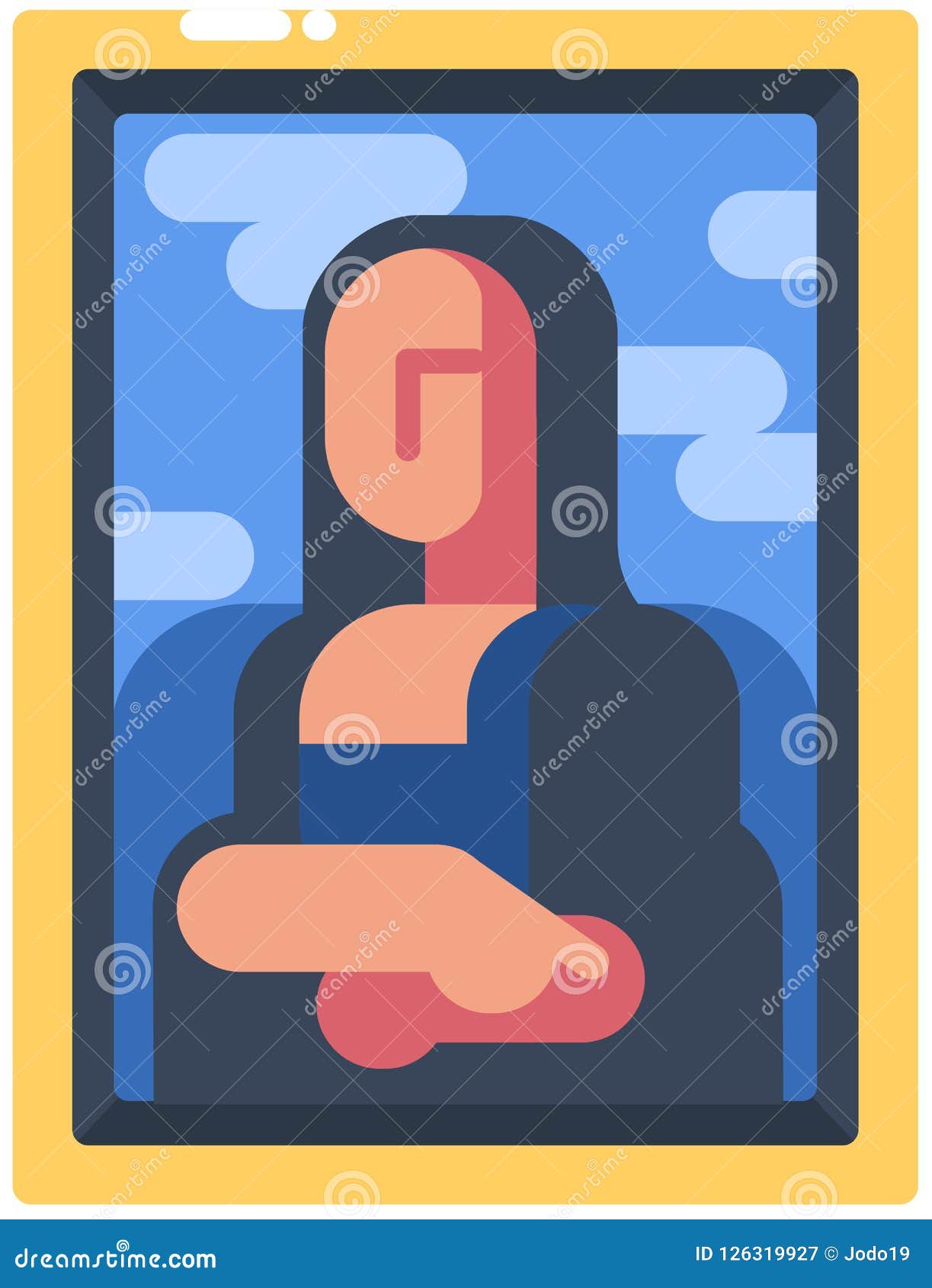 Cartoon on the Famous Painting of the Renaissance Stock Vector ...