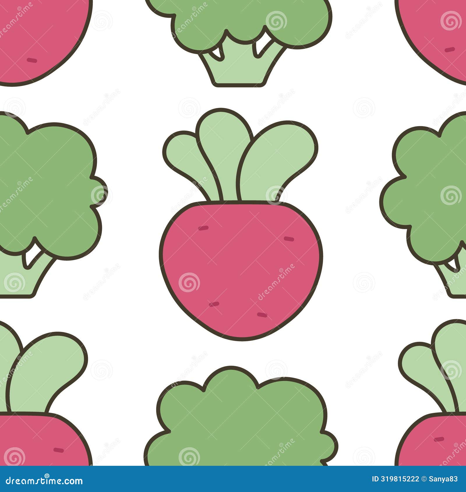 Cartoon Farm Elements. Seamless Pattern Stock Vector - Illustration of ...