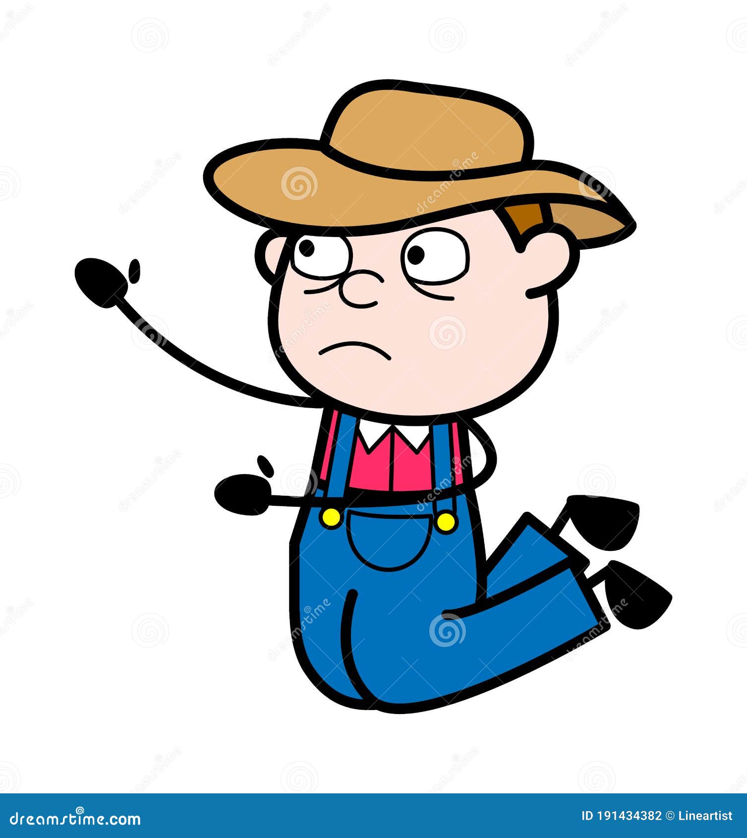 Angry Cartoon Farmer