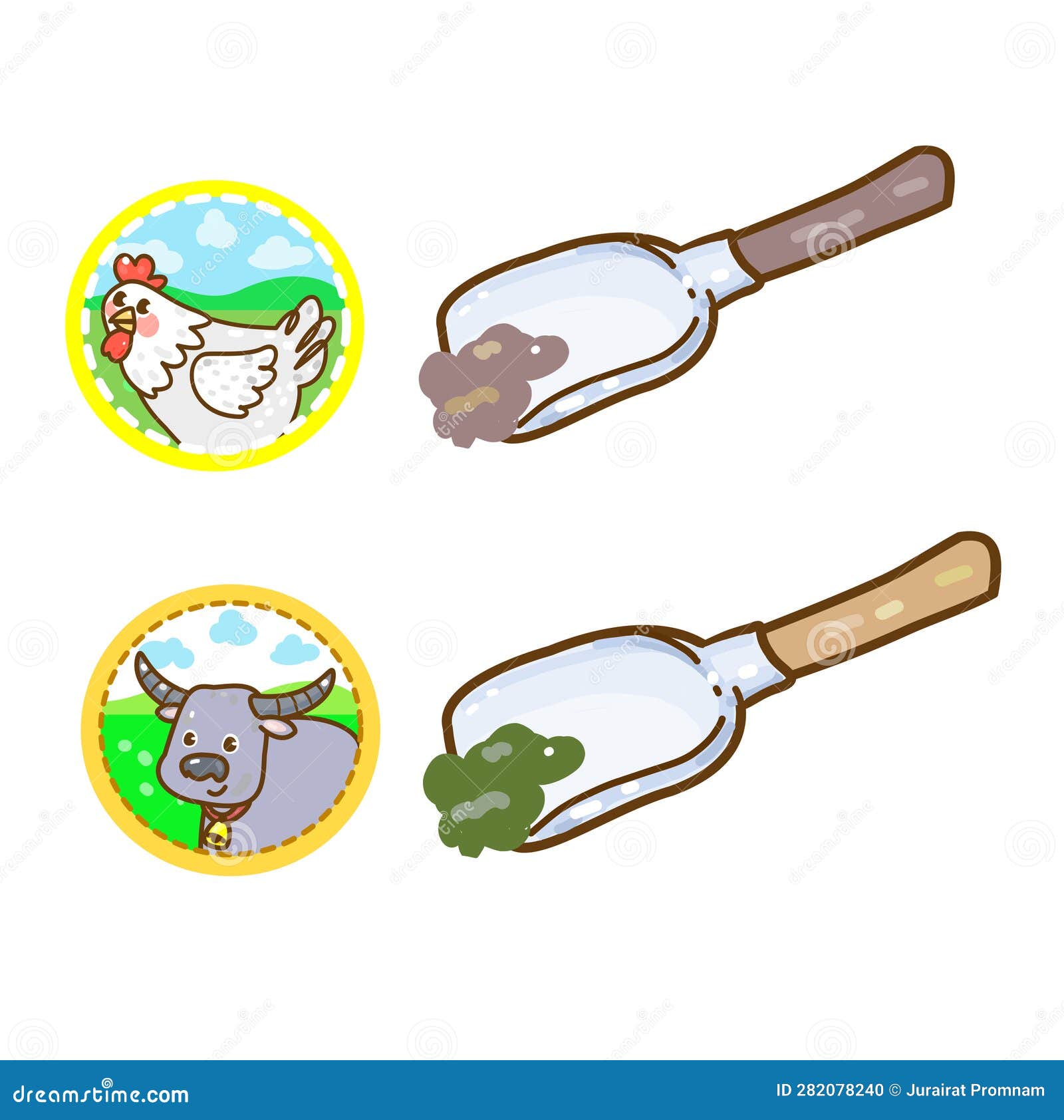 Logo Manure and Vermicompost Vector. Stock Illustration - Illustration ...