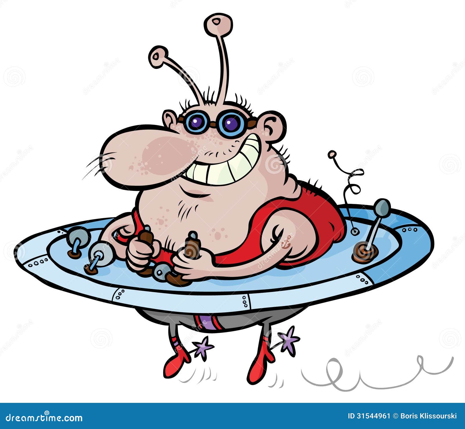 Cartoon fat alien. stock illustration. Illustration of space - 31544961