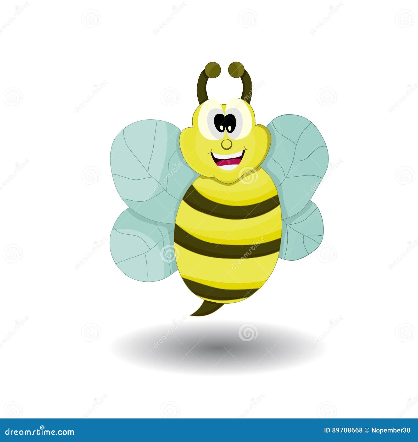 Cartoon fat bee stock vector. Illustration of honey, insect - 89708668