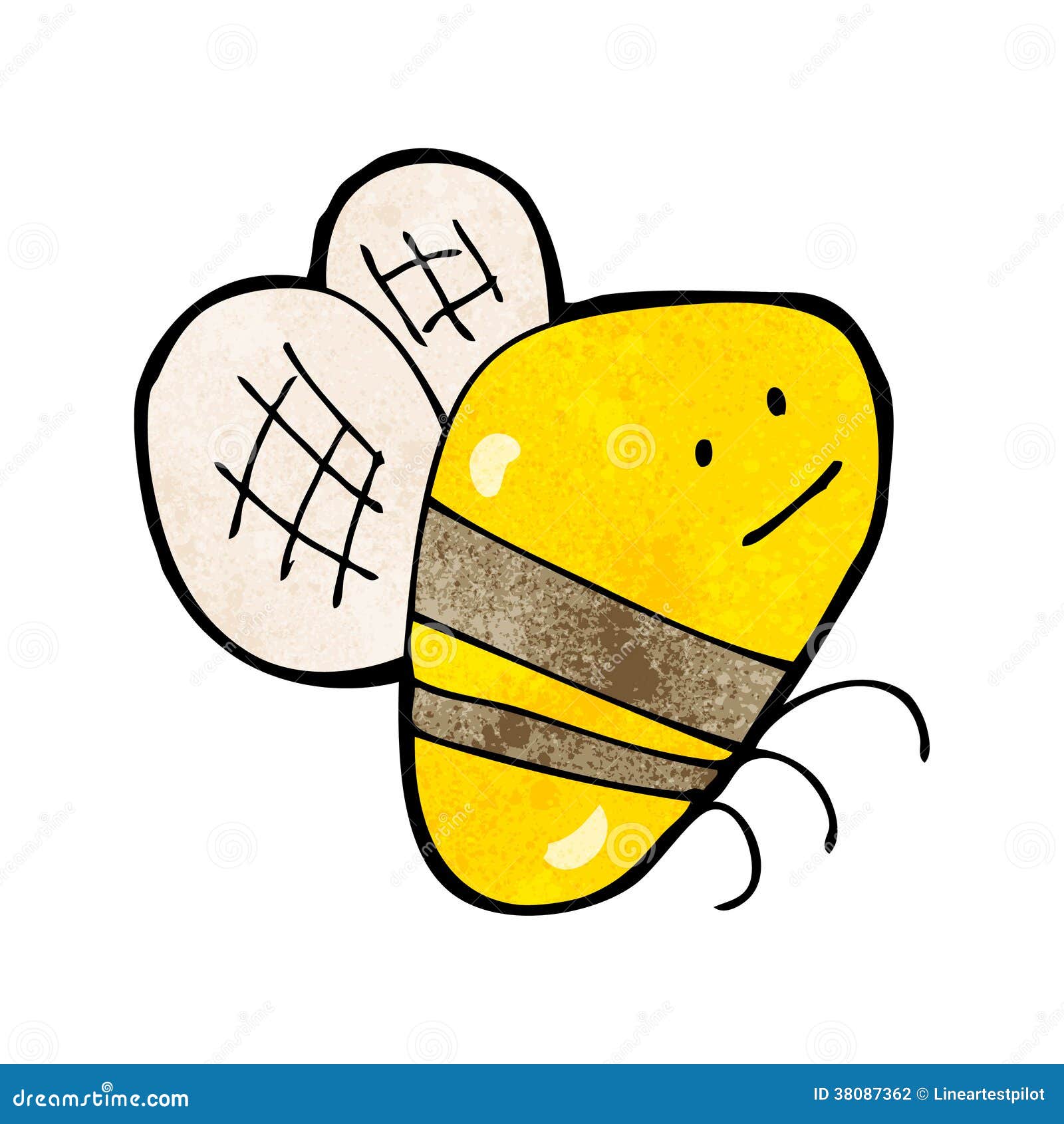 Cartoon fat bumble bee stock vector. Illustration of drawn - 38087362