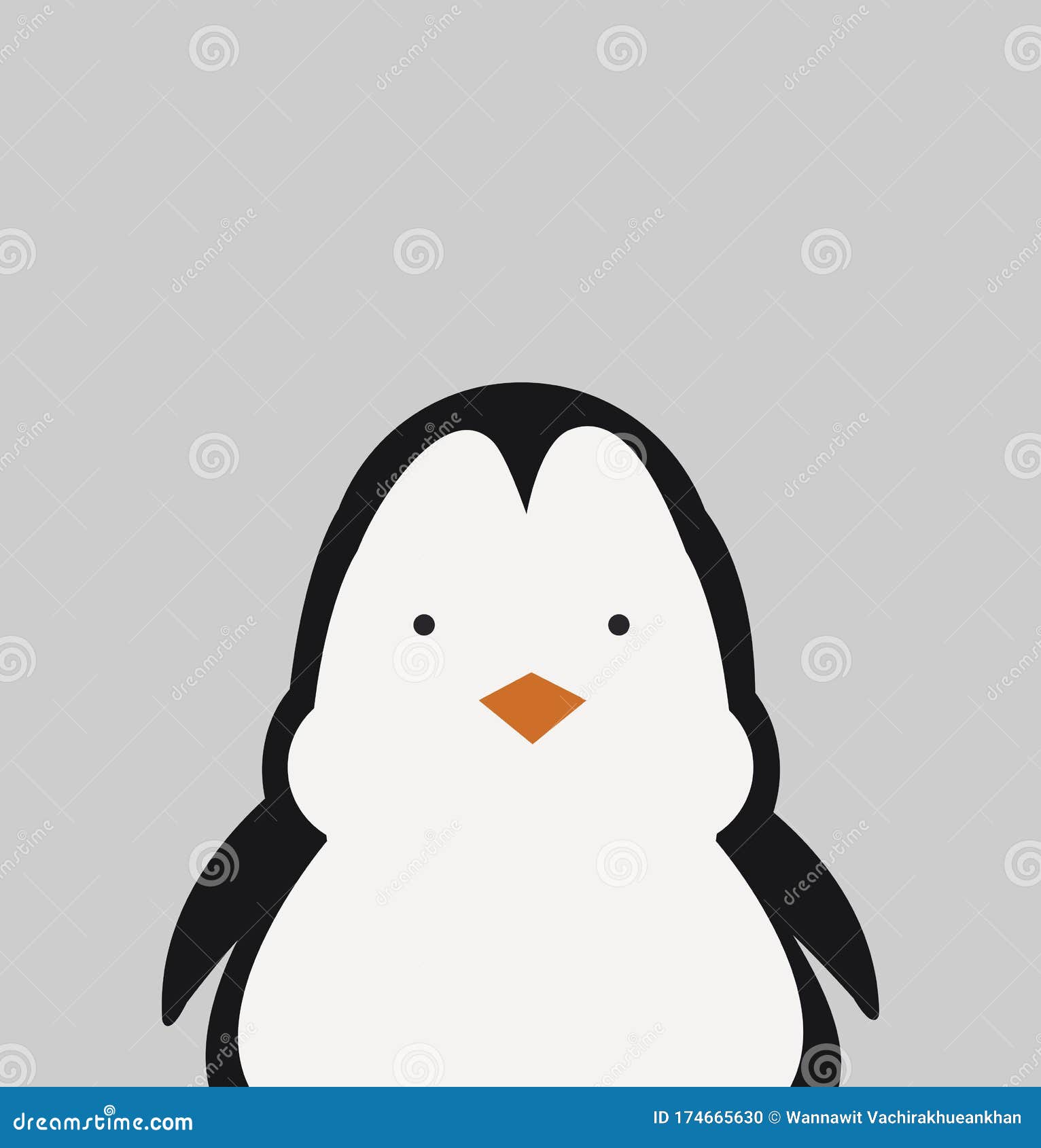 Cartoon Fat Penguin Vector Illustration Stock Vector - Illustration of ...