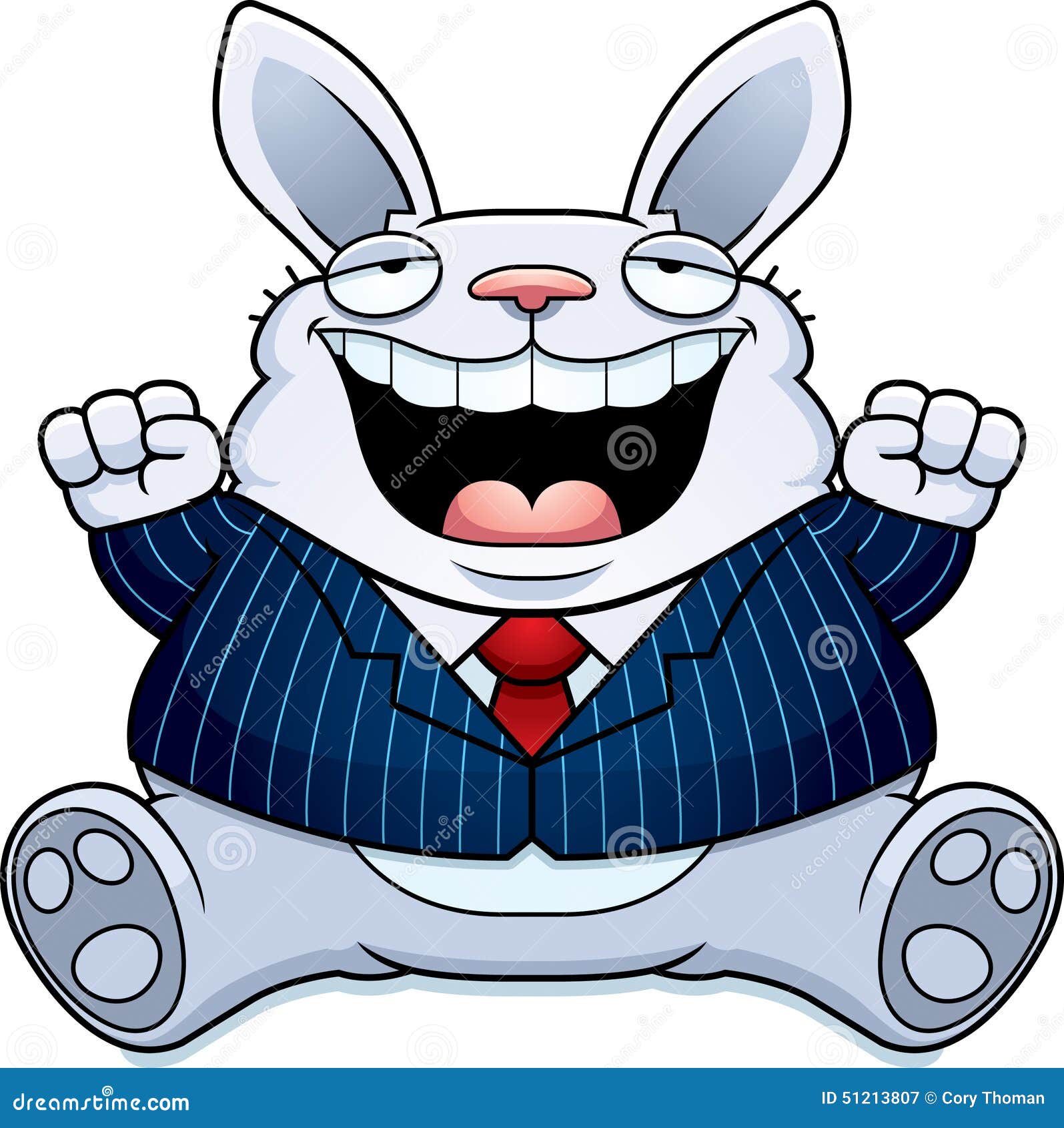 Cartoon Fat Rabbit Suit stock vector. Illustration of suit - 51213807