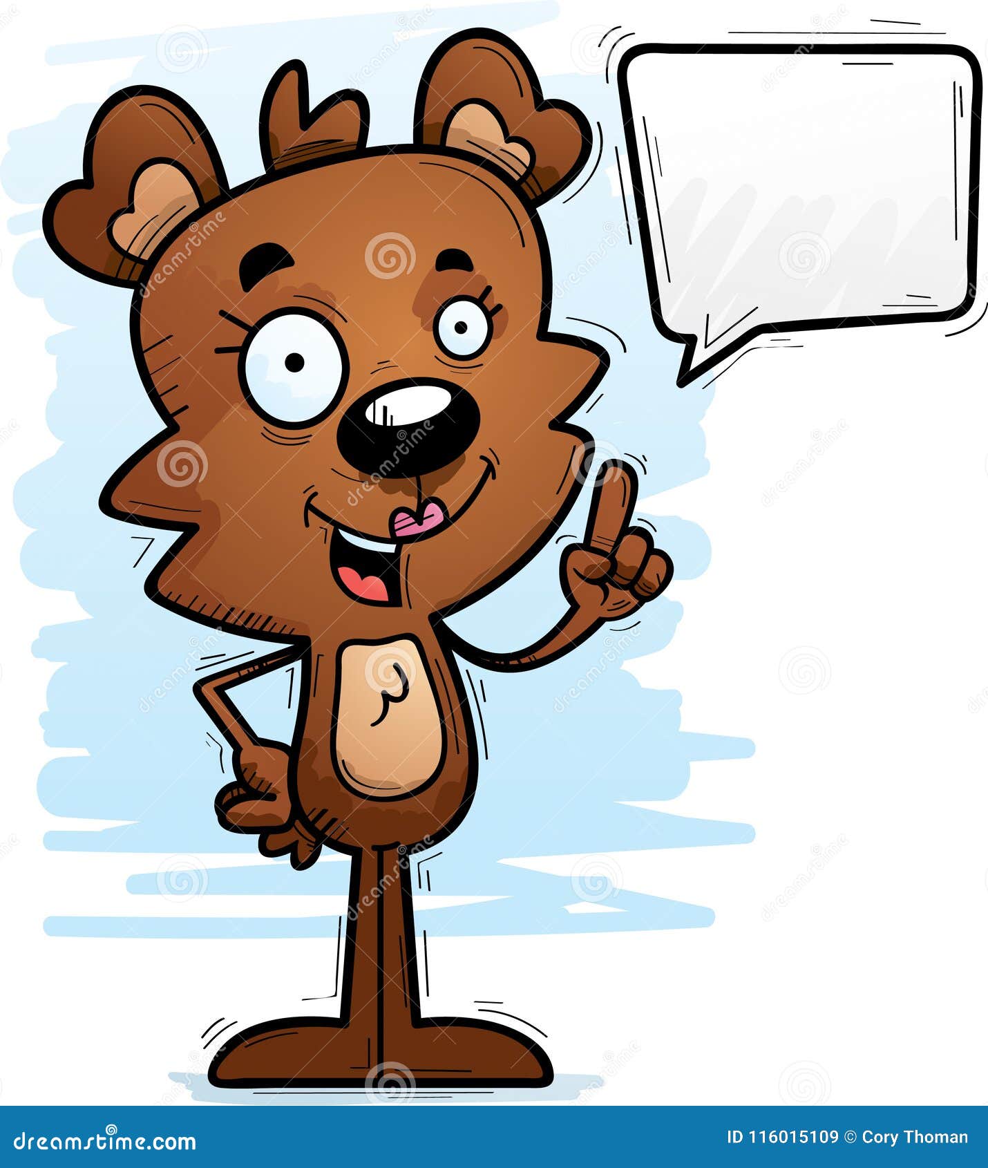 Cartoon Female Bear Talking Stock Vector - Illustration of sketch ...