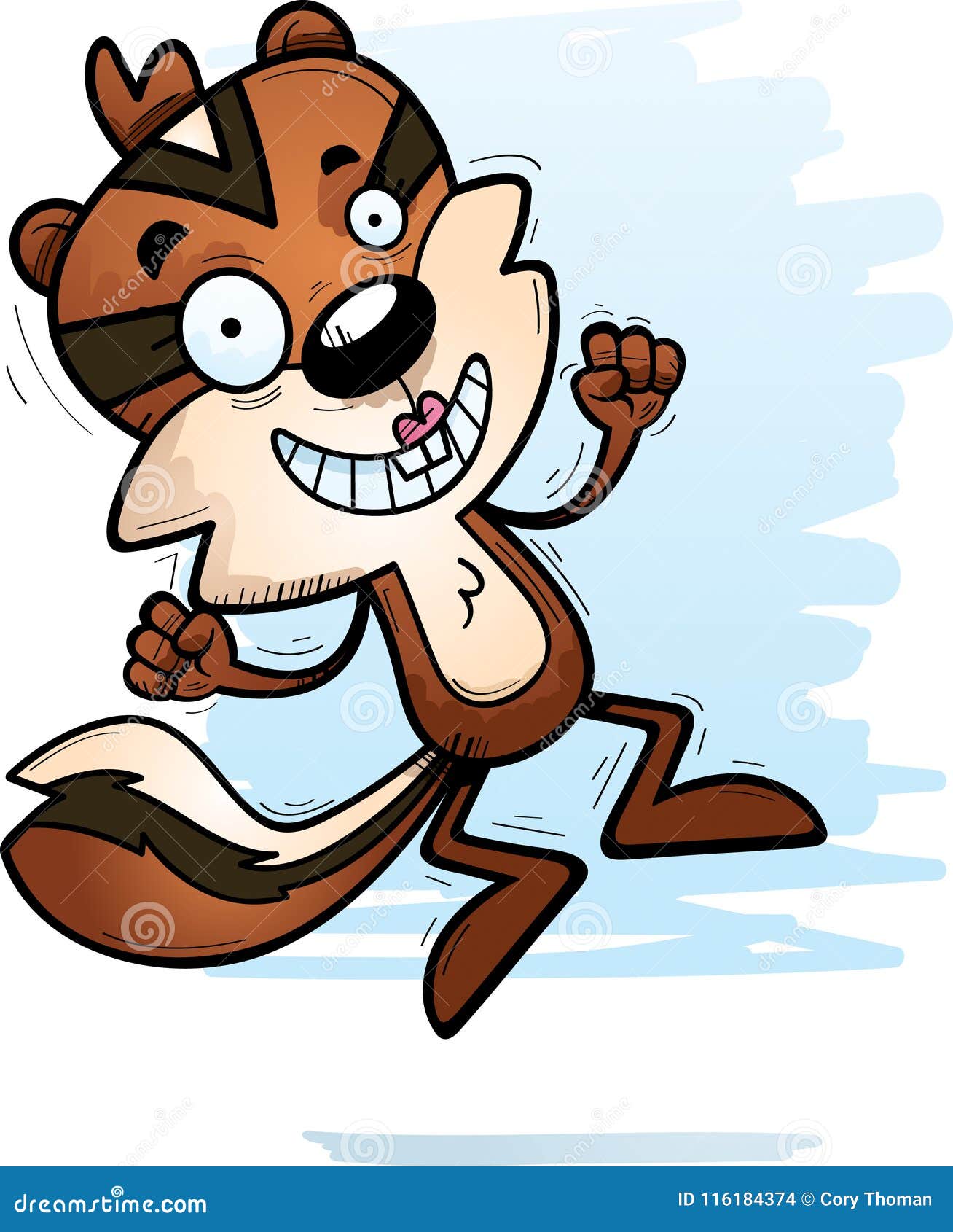 Cartoon Female Chipmunk Jumping Stock Vector - Illustration of graphic ...