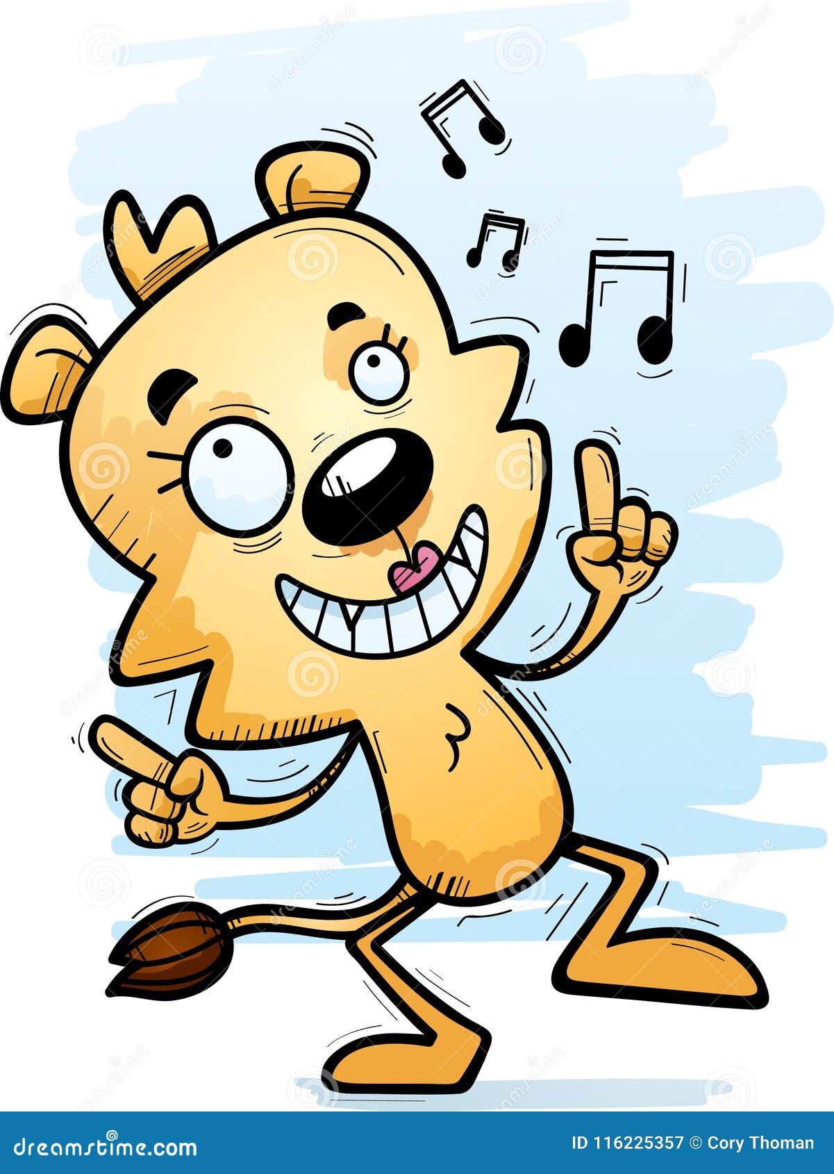 Cartoon Female Lion Dancing Stock Vector - Illustration of dancing ...