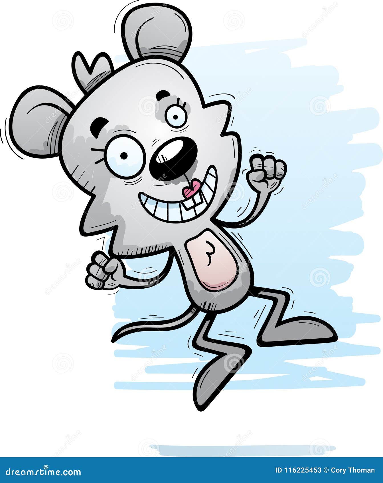 Cartoon Female Mouse Jumping Stock Vector - Illustration of graphic ...