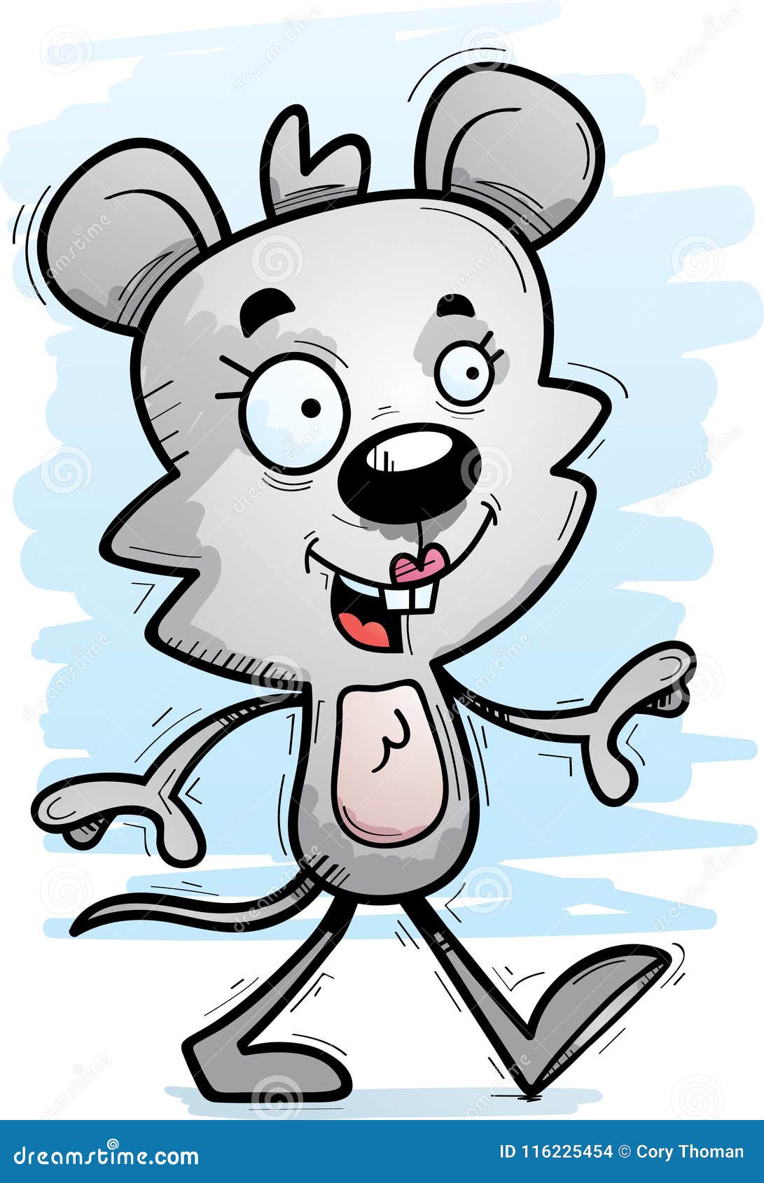 Cartoon Female Mouse Walking Stock Vector - Illustration of cartoon ...