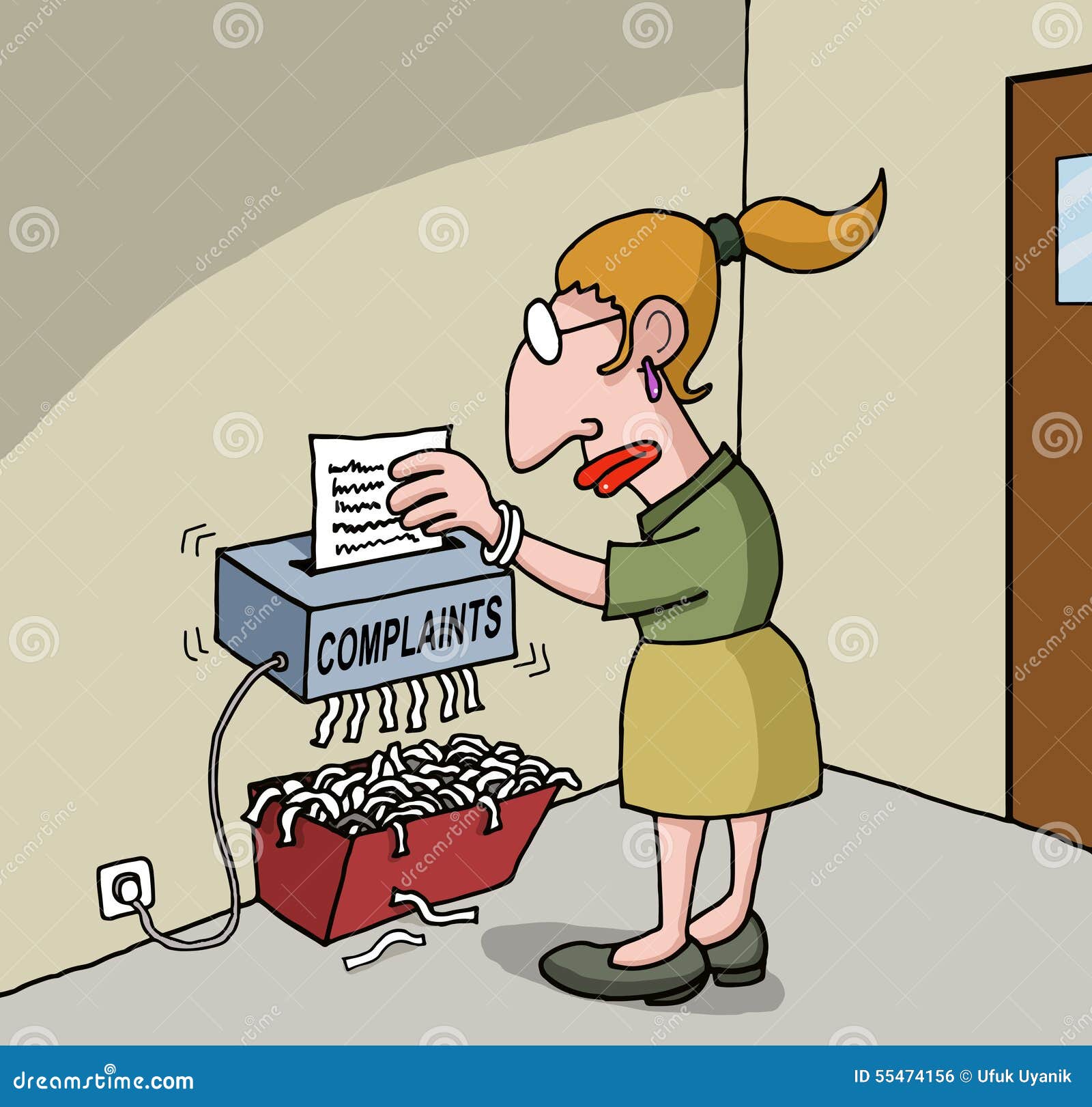 Cartoon about Female Office Worker Stock Illustration - Illustration of ...