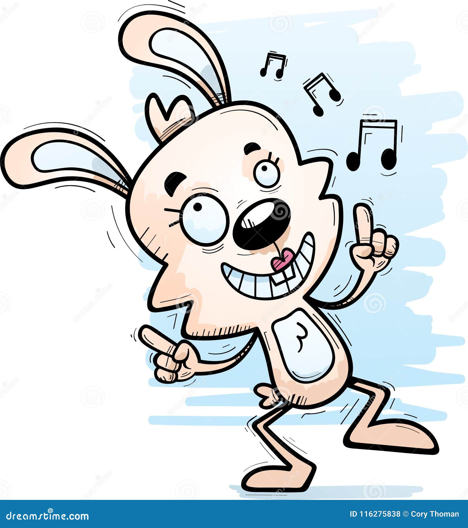 Cartoon Female Rabbit Dancing Stock Vector - Illustration of music ...
