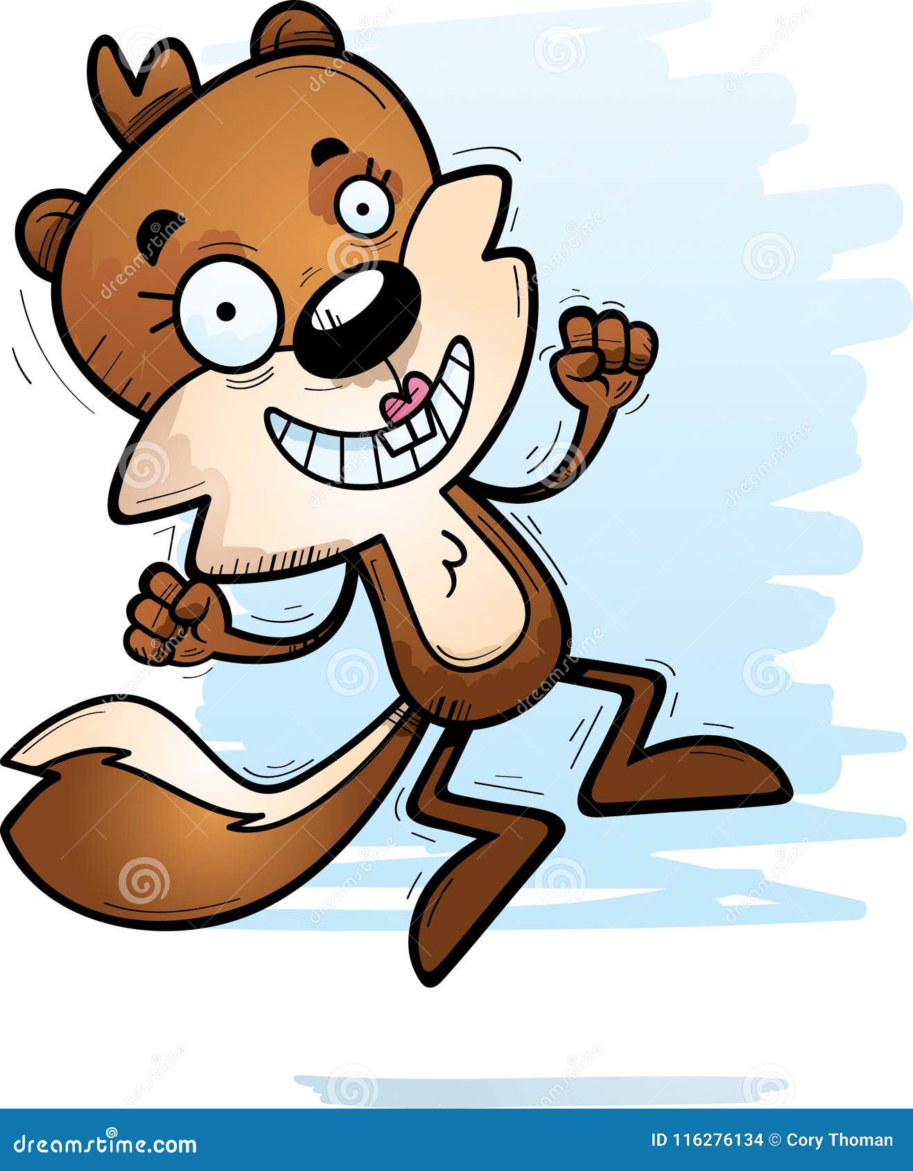 Cartoon Female Squirrel Jumping Stock Vector - Illustration of sketch ...