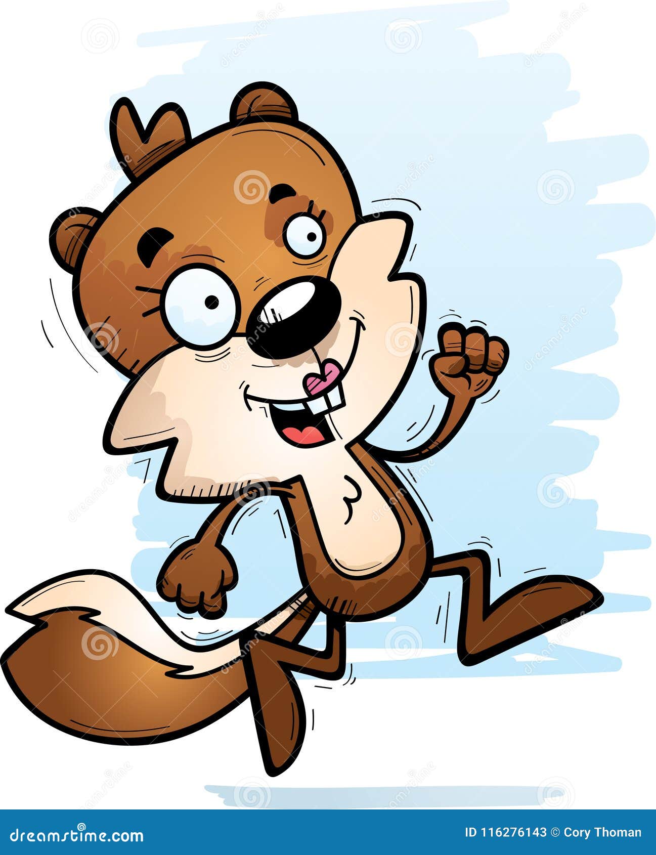 Cartoon Female Squirrel Running Stock Vector - Illustration of squirrel ...