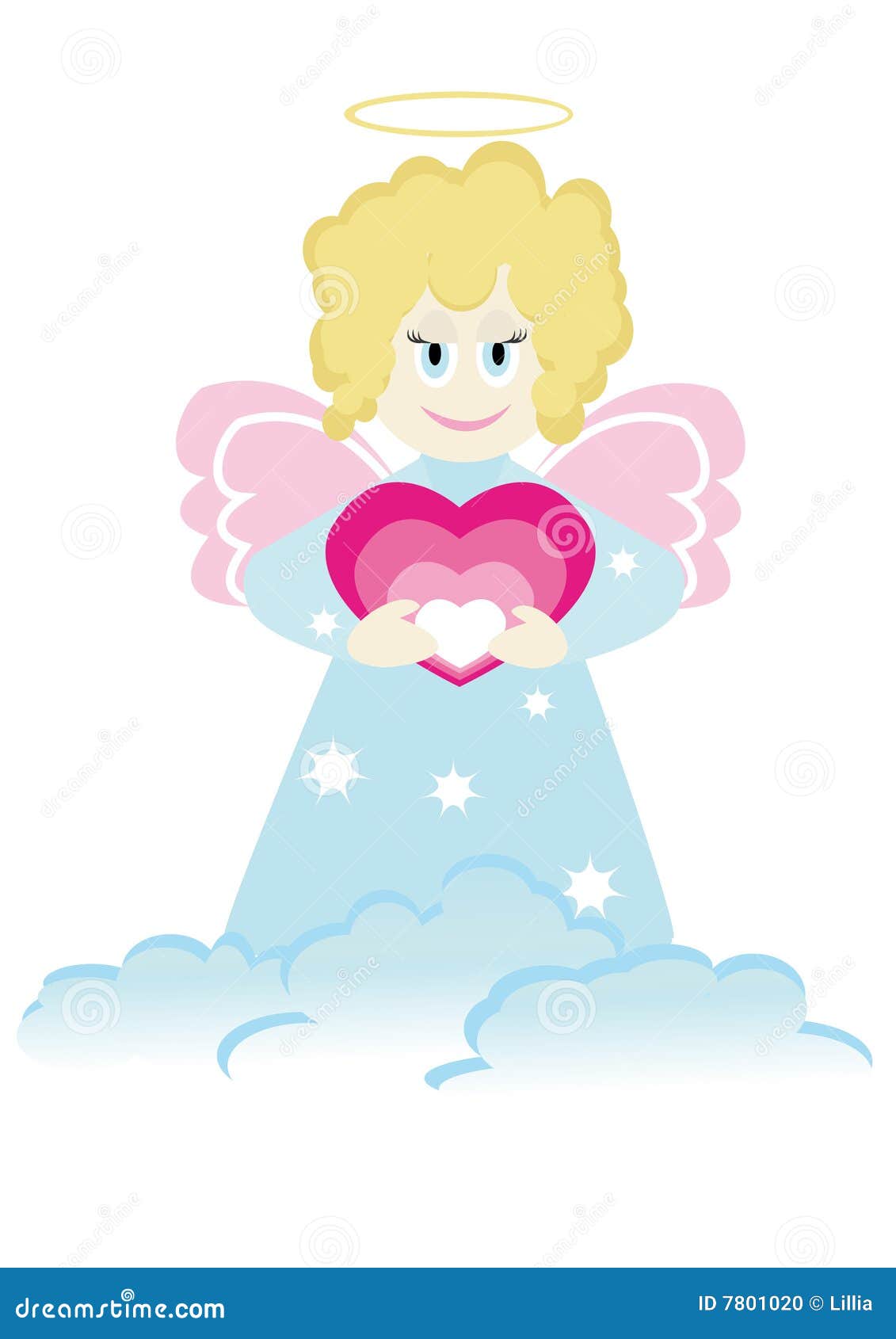 Cartoon Figure of Little Angel Stock Vector - Illustration of holiday ...