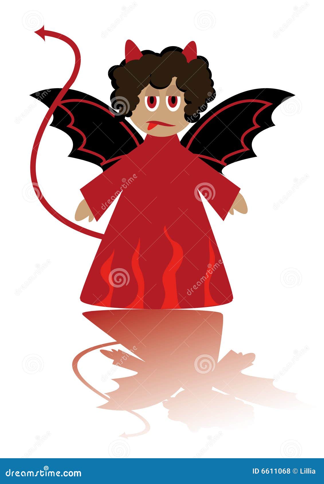 Cartoon Figure of Little Imp Stock Vector - Illustration of flying ...