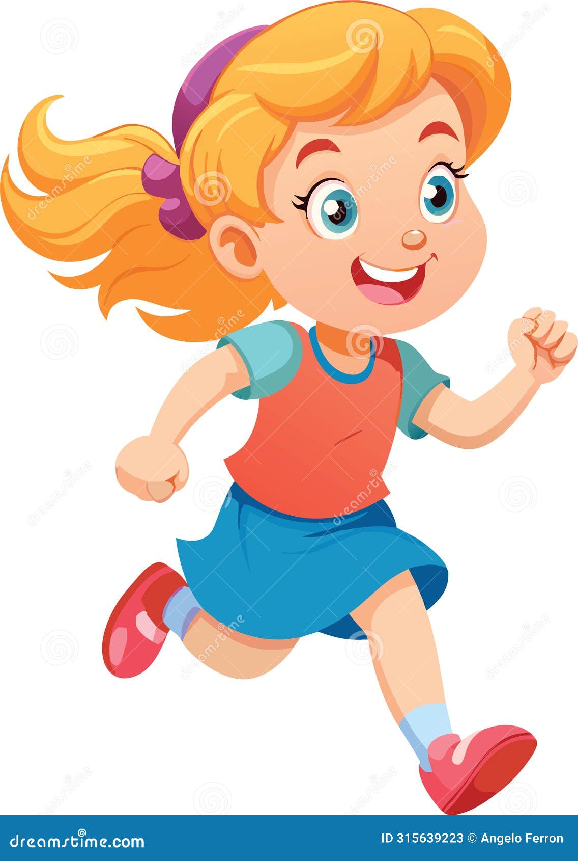 Cartoon Figures of Children Running- Stock Vector - Illustration of ...