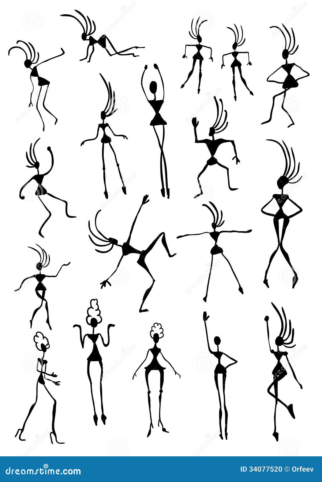 Cartoon Figures stock vector. Illustration of break, ancient - 34077520