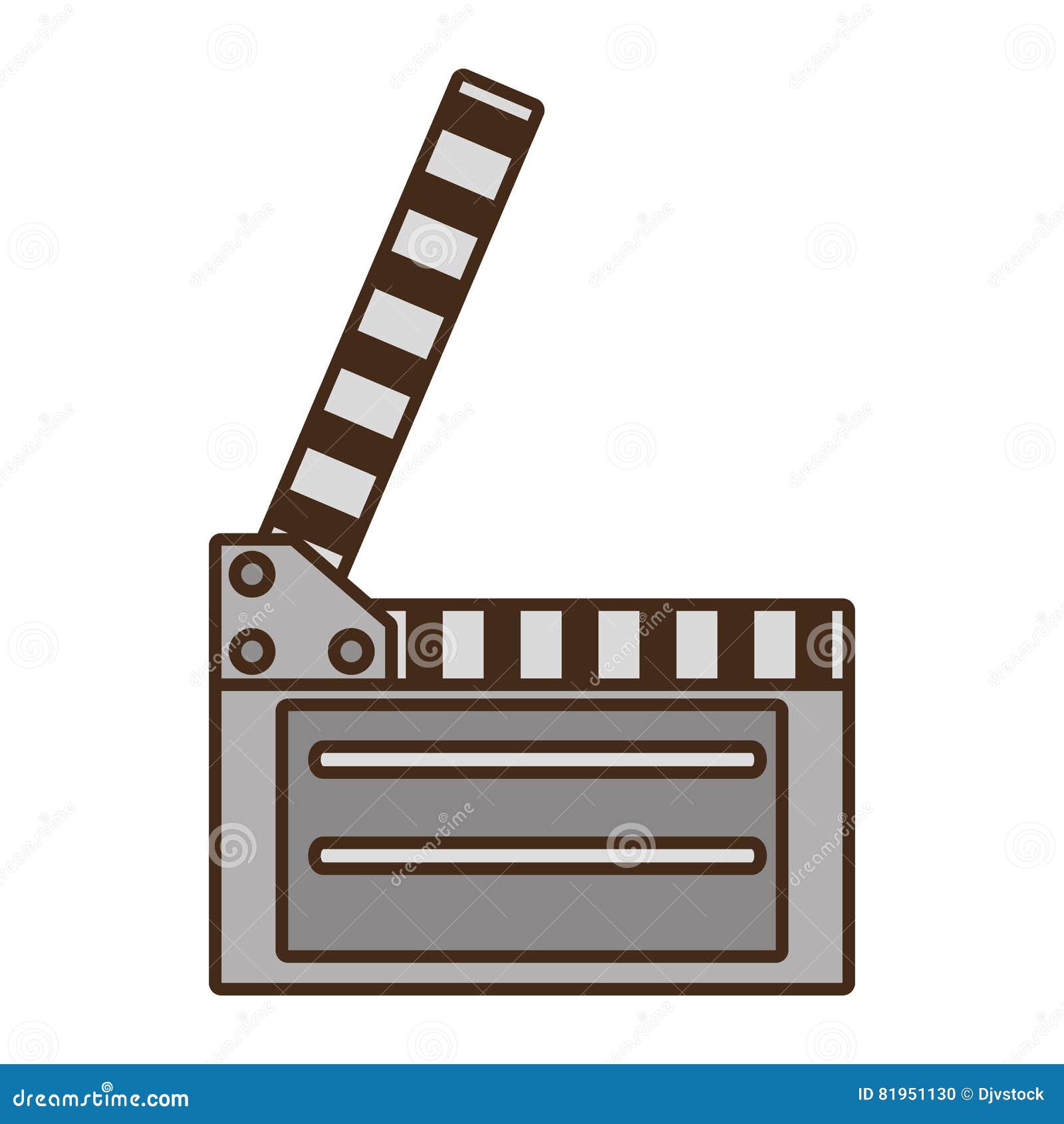 Cartoon film clapper stock vector. Illustration of character - 81951130