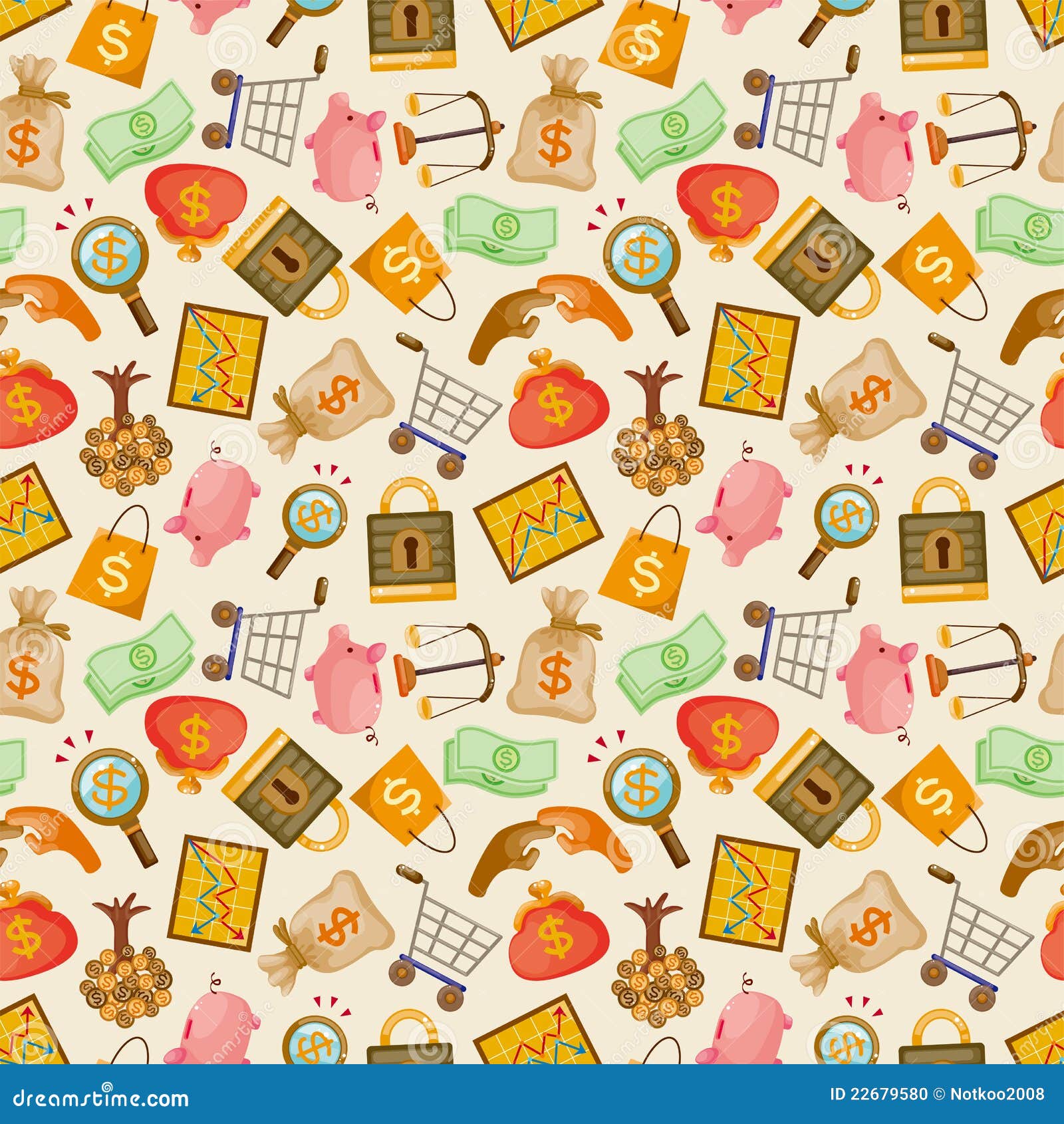 Money Seamless Background Cartoon Vector | CartoonDealer.com #29033583