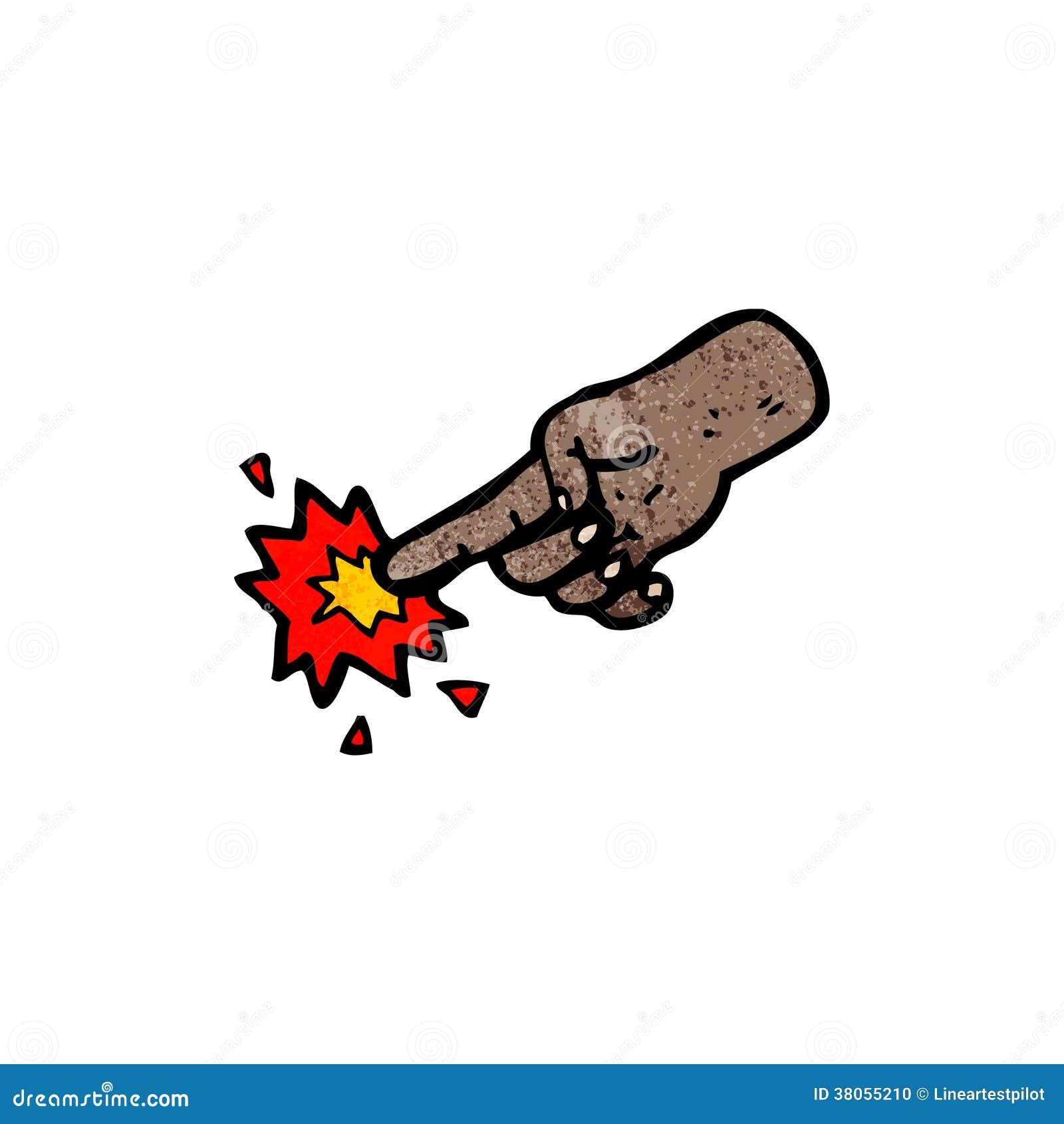 Cartoon finger poke stock vector. Illustration of retro - 38055210