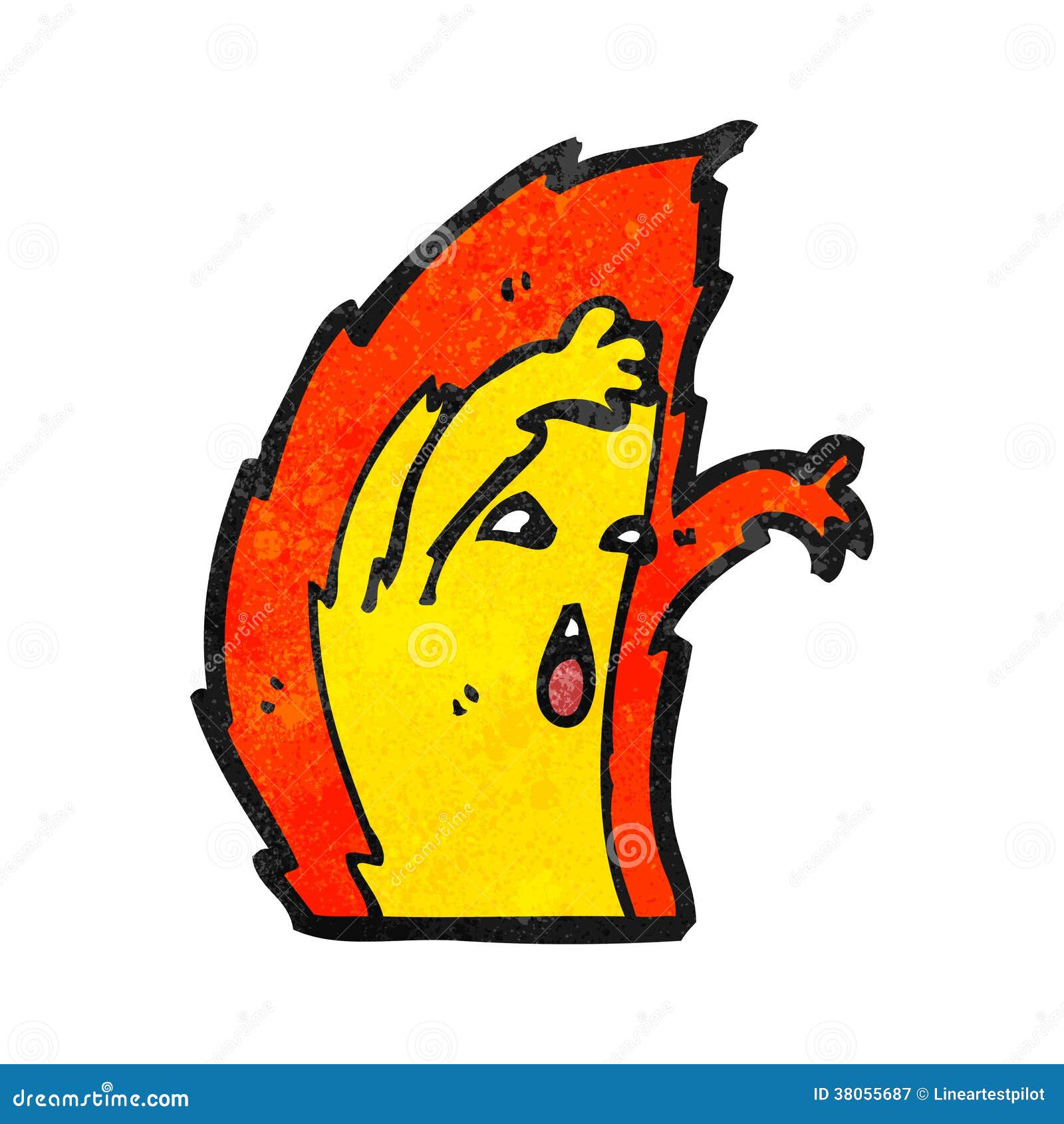 Cartoon fire stock vector. Illustration of texture, doodle - 38055687