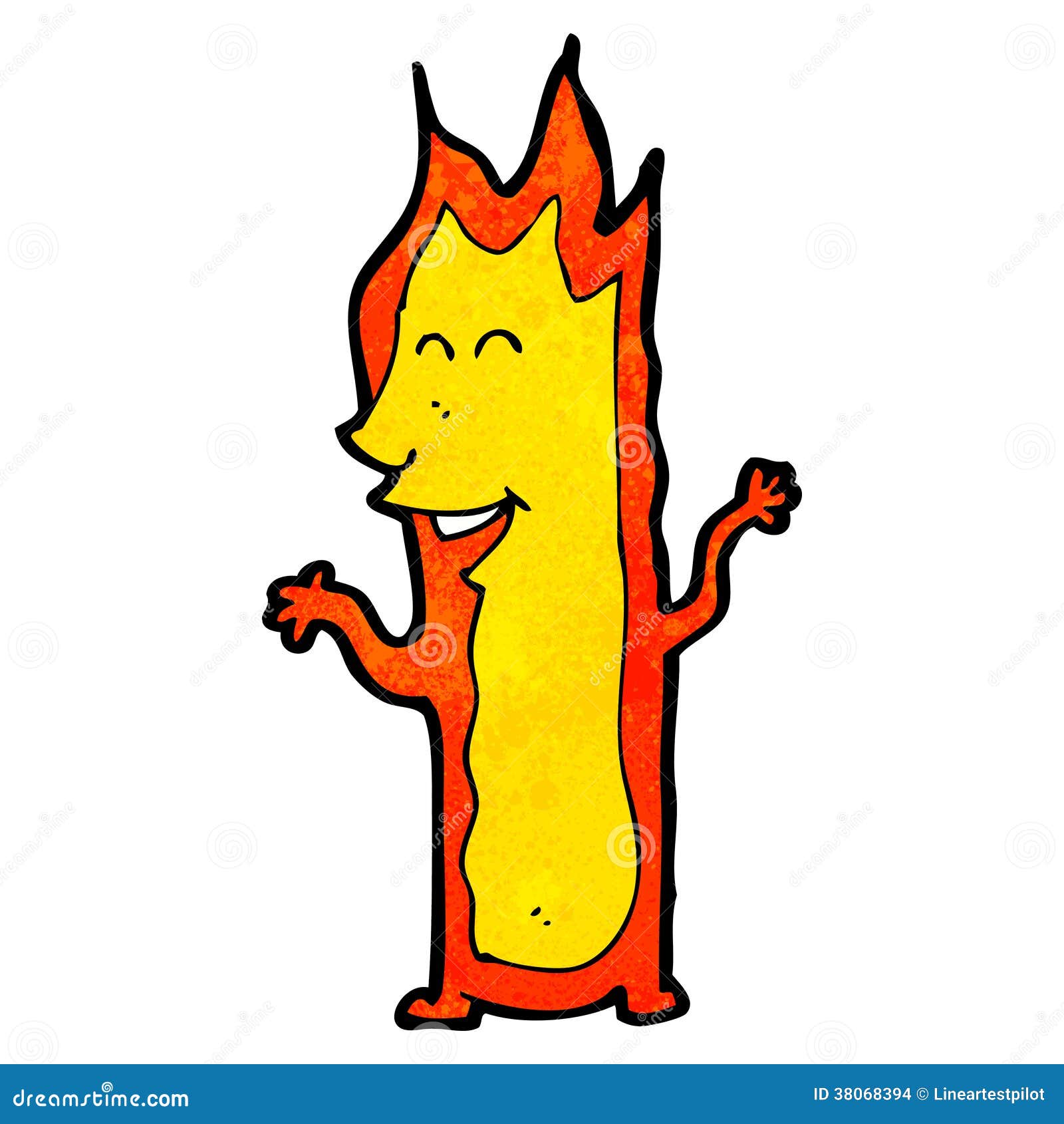 Cartoon fire character stock vector. Illustration of cartoon - 38068394